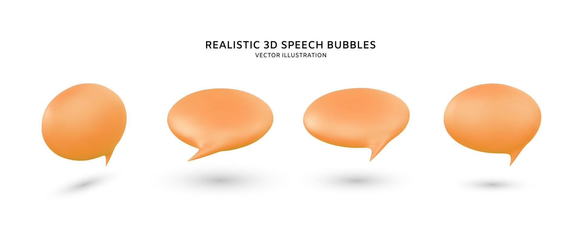 Realistic 3d speech bubbles vector illustration 12506552 Vector Art at ...