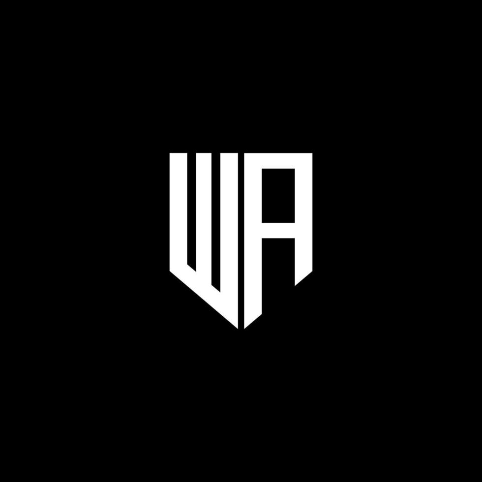 Wa Letter Logo Design With Black Background In Illustrator Vector Logo Calligraphy Designs For