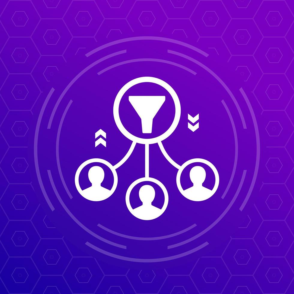 filtering users data icon for web 12507819 Vector Art at Vecteezy