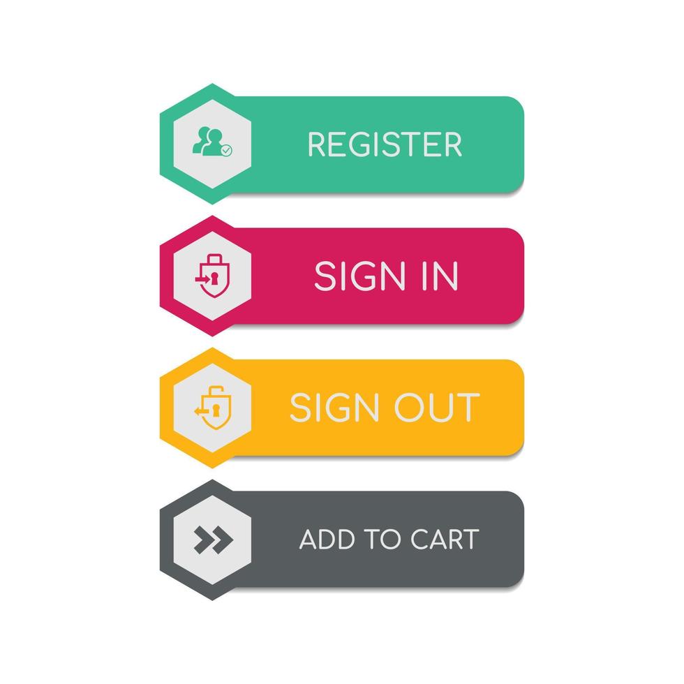 Web And Ui Application Color Button Icon For Modern Website 12508721 Vector Art At Vecteezy