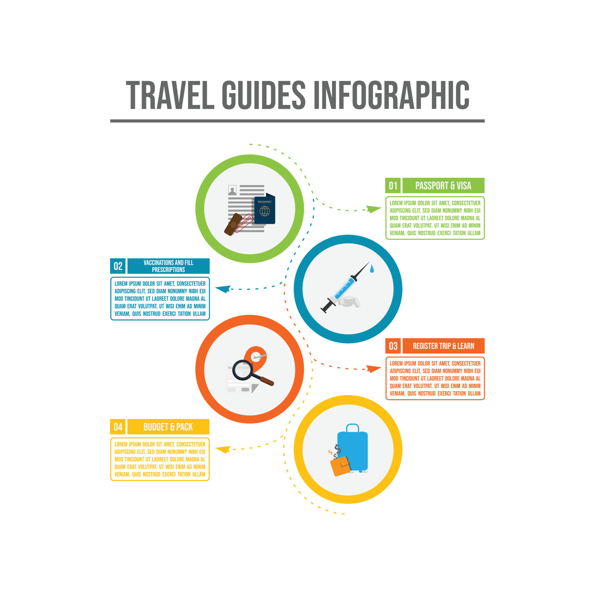 Travel Guides Infographic Vector 12508753 Vector Art At Vecteezy