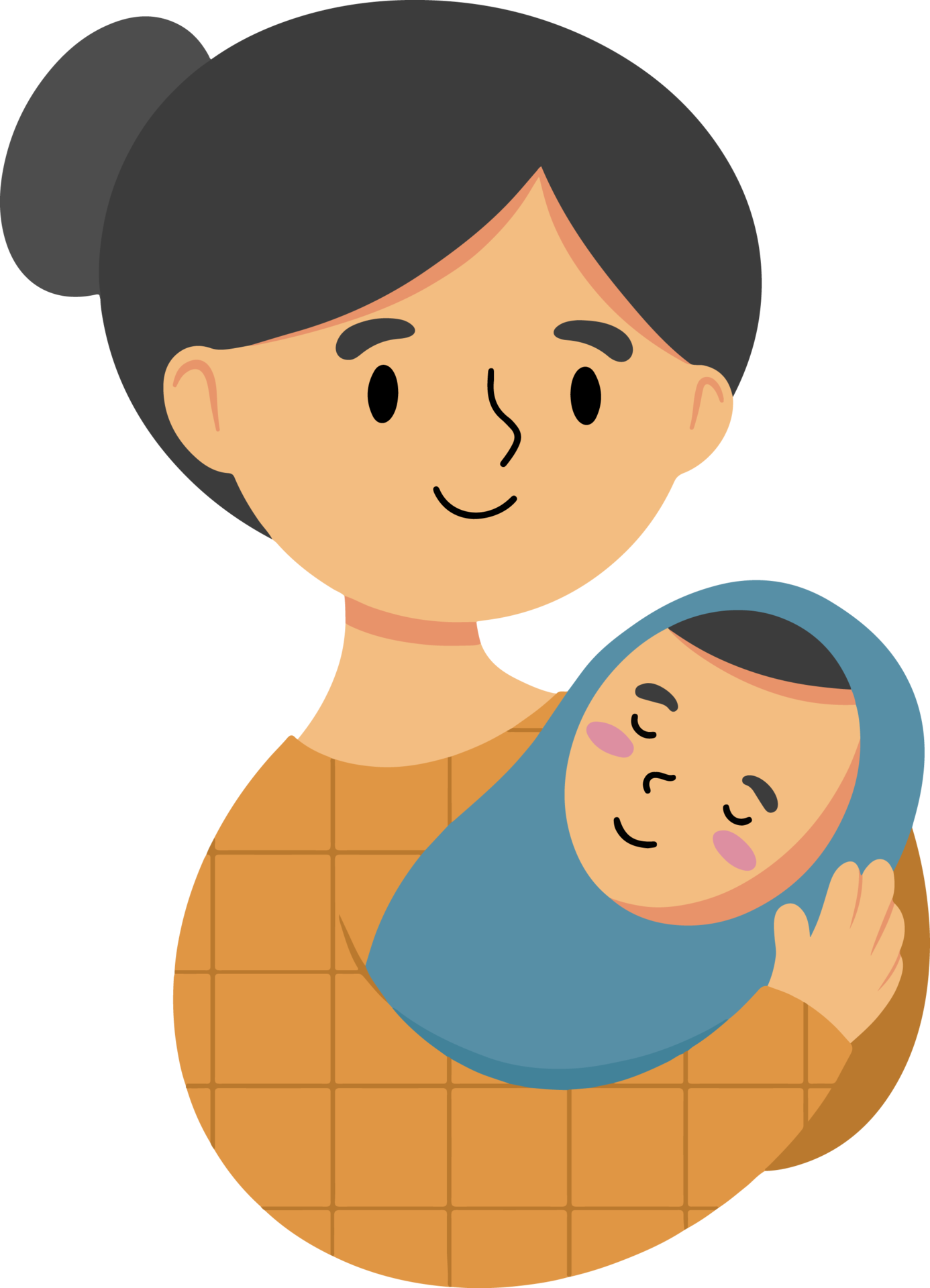 Mothers day illustration. Mother holding baby 12509234 PNG Mothers day illustration. Mother holding baby 12509234 PNG