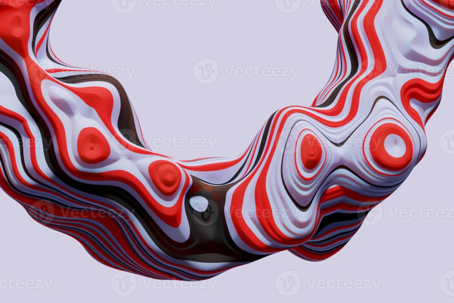 3d Rendering Of Colorful Abstract Twisted Wavy Shape In Motion Computer Generated Geometric