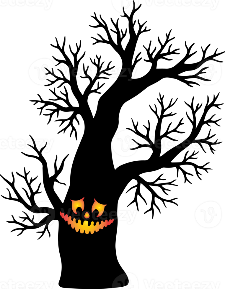 Halloween Tree Spooky Background 12520938 Png