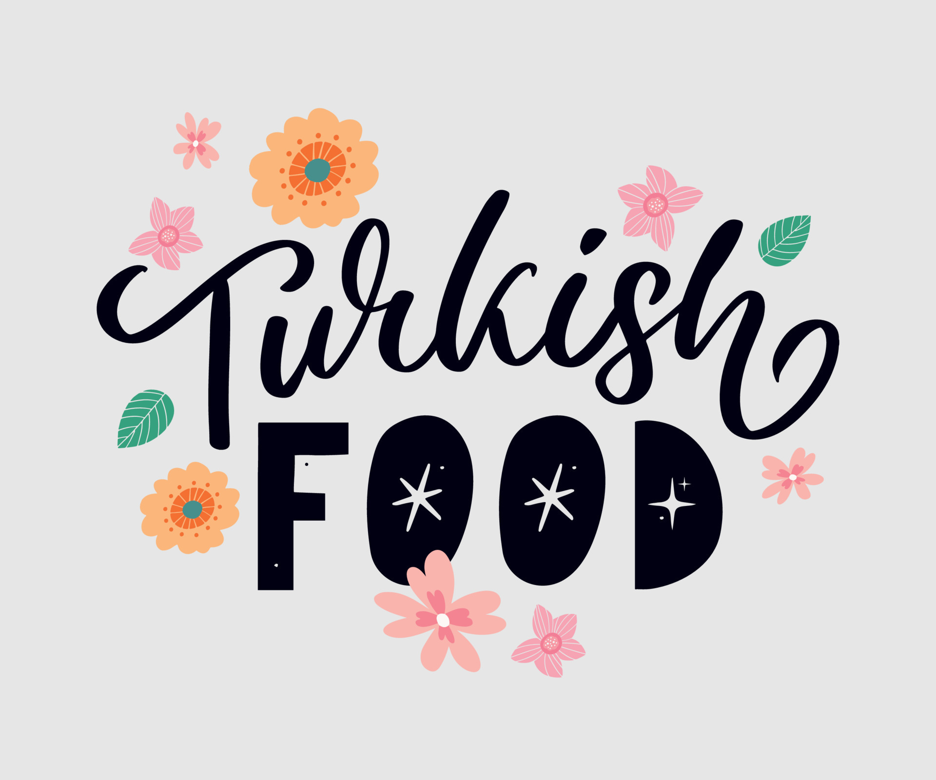 Turkish Food Letter Design Element Traditional Design Vector turkish-food-letter-design-element-traditional-design-vector