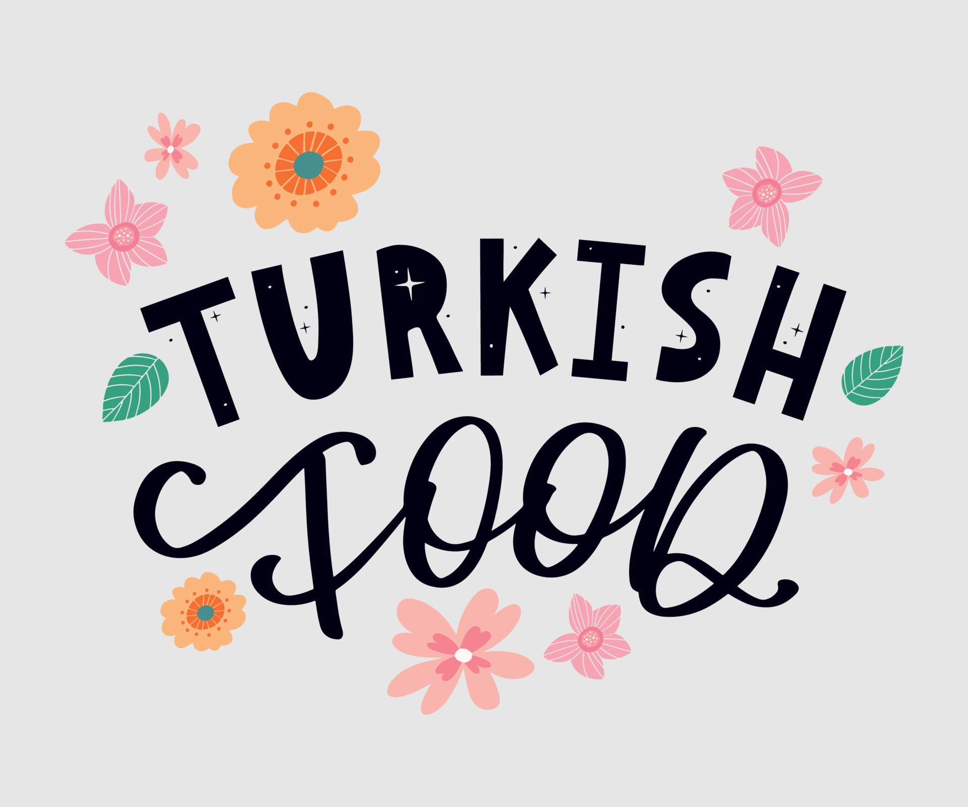 Turkish Food Letter Design Element Traditional Design Vector turkish-food-letter-design-element-traditional-design-vector