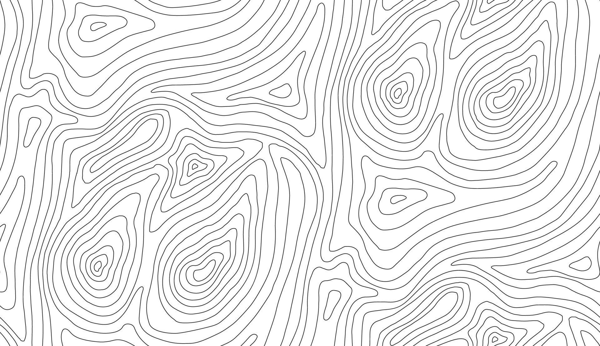 Seamless vector topographic map background white on dark. Line topography map seamless pattern ...
