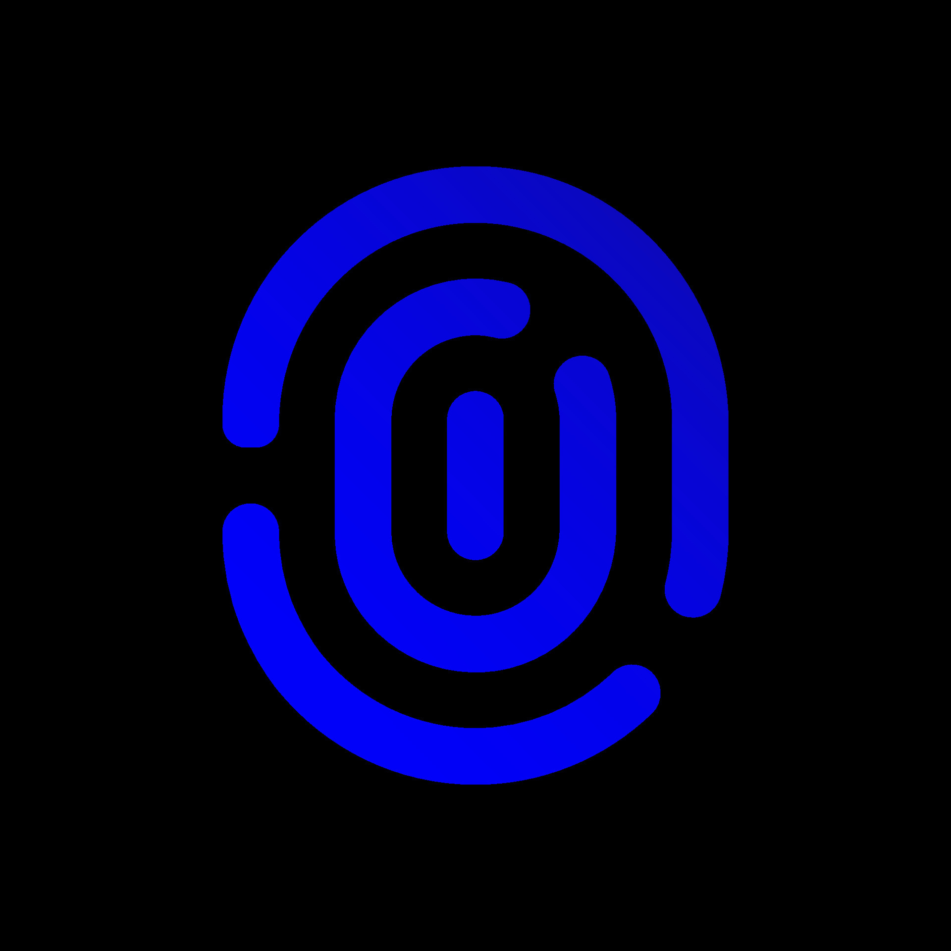 Fingerprint Scanning Identification System Icon Vector 12528022 Vector Art At Vecteezy