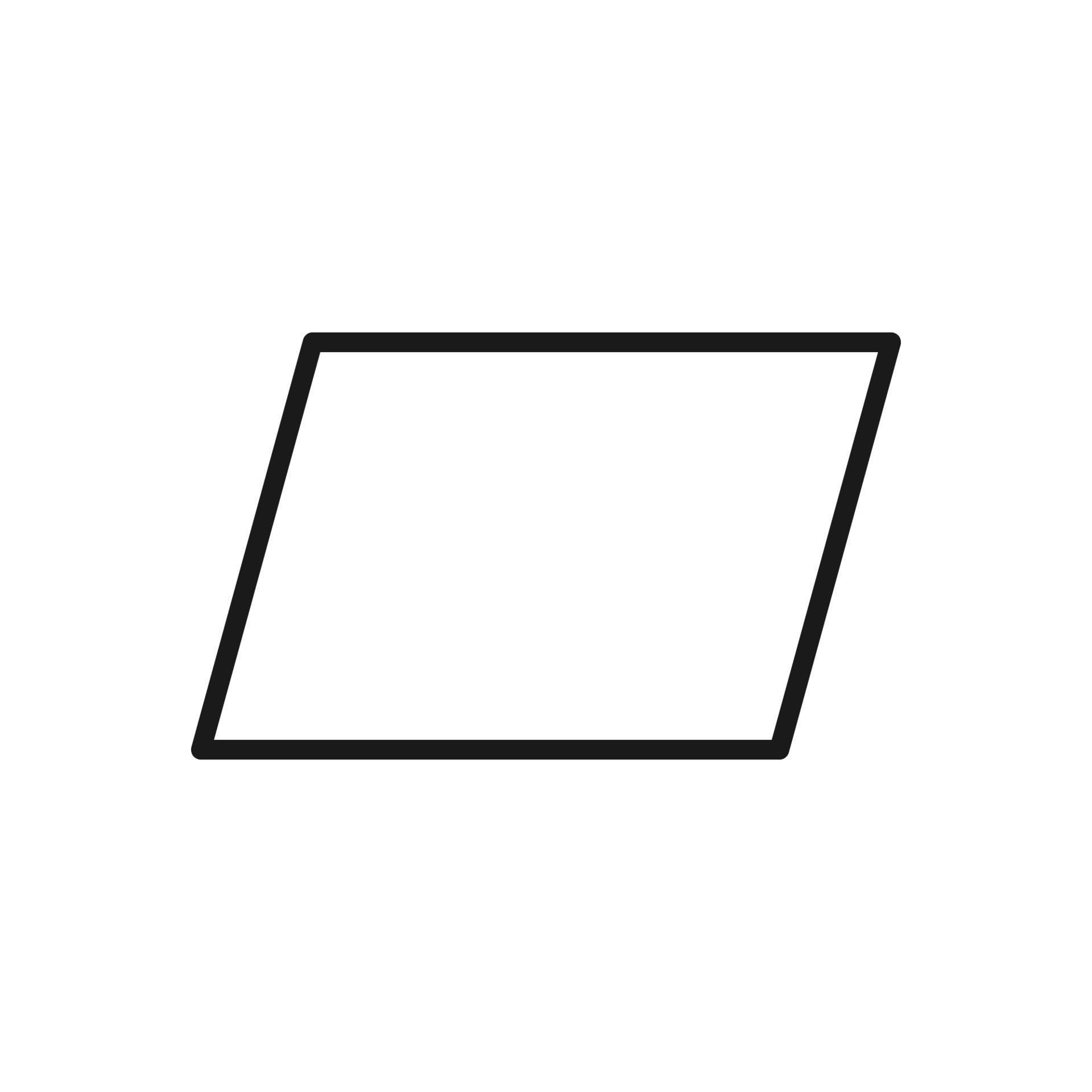 Parallelogram Shape Symbol Vector Icon For Creative Graphic Design Ui Element In A Pictogram