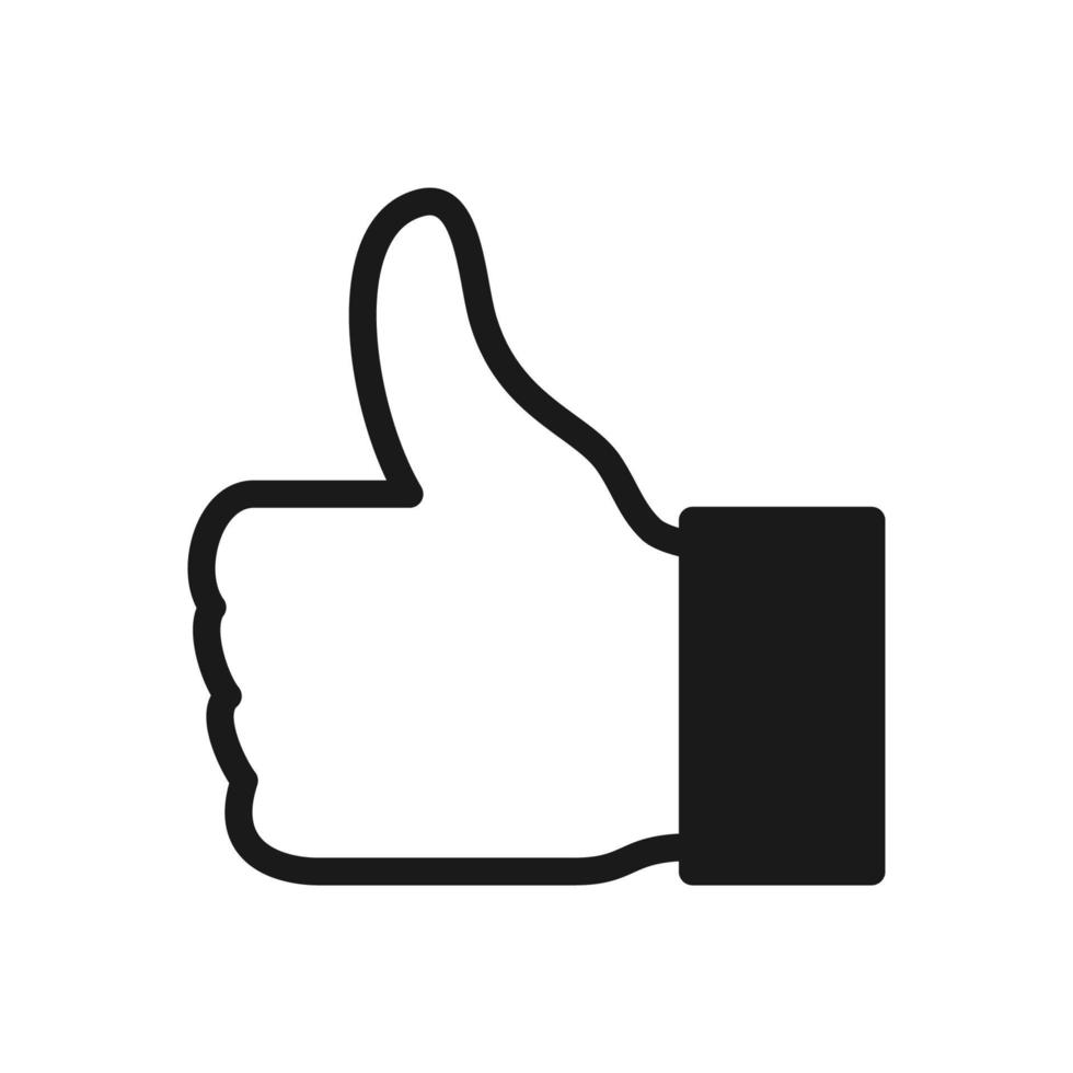 Thumbs up hand outline icon, symbol of like vector illustration ... Thumbs up hand outline icon, symbol of like vector illustration ...