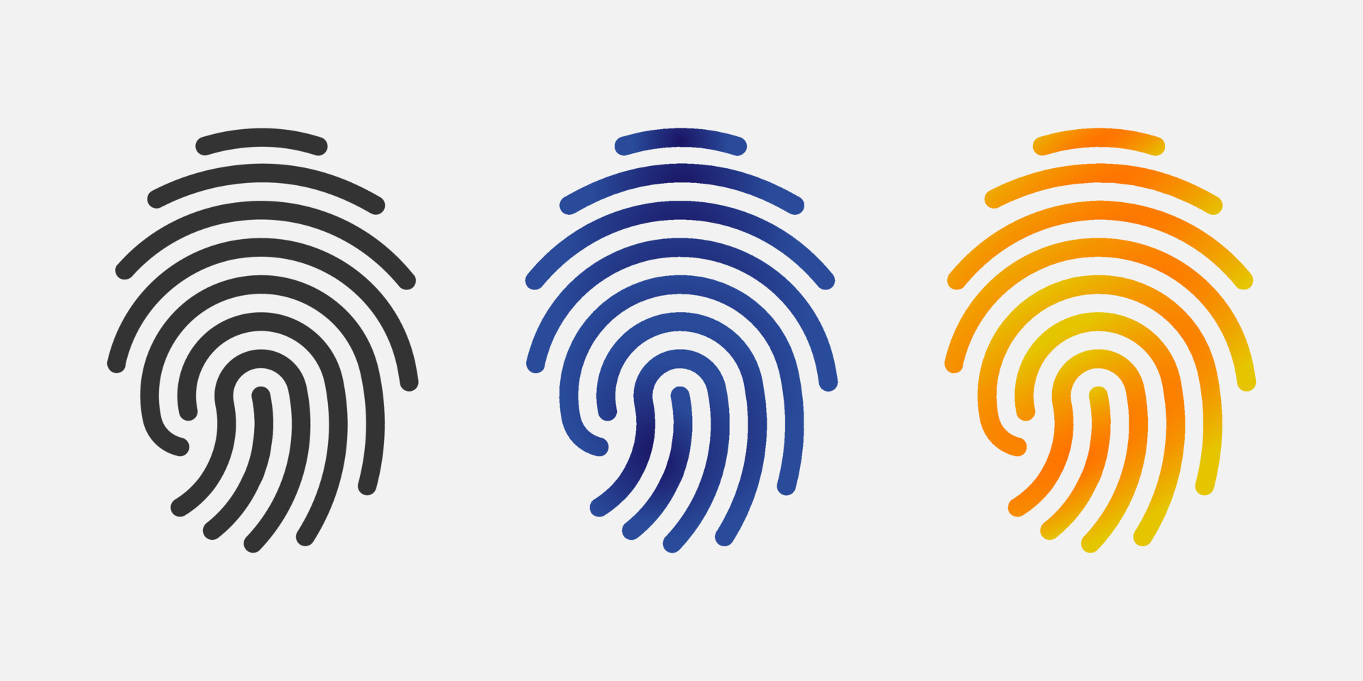 Fingerprint Scanning Identification System Icon Vector 12528261 Vector Art At Vecteezy