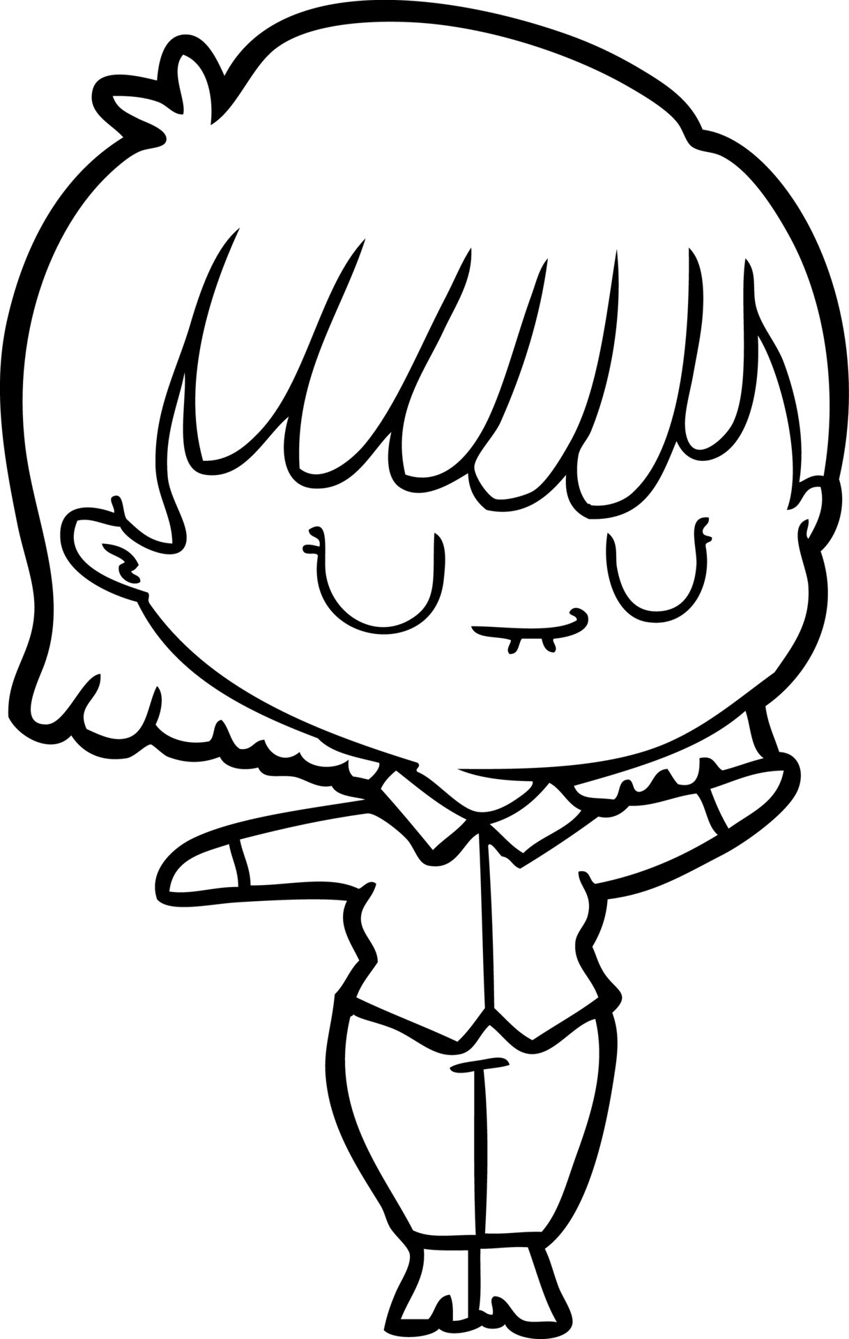 Cartoon Woman Character 12538780 Vector Art At Vecteezy