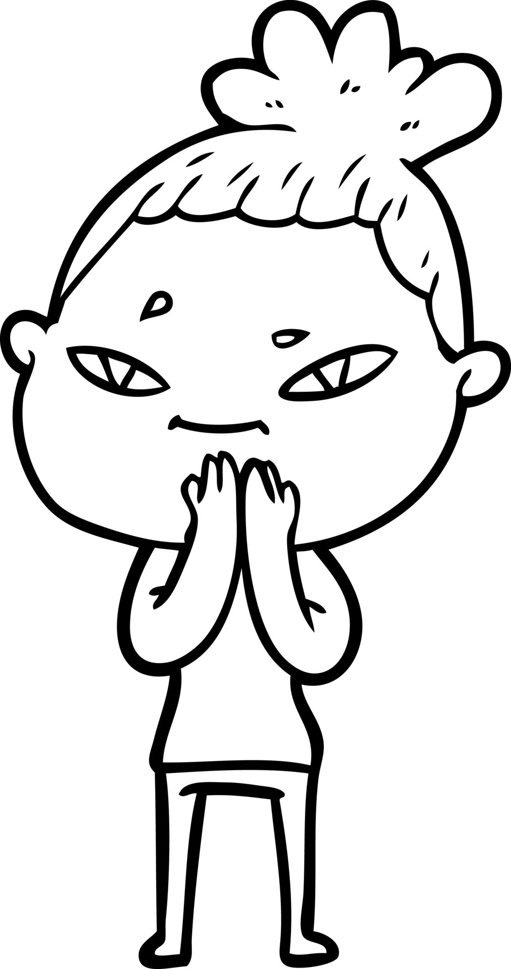 Cartoon Woman Character 12538803 Vector Art At Vecteezy