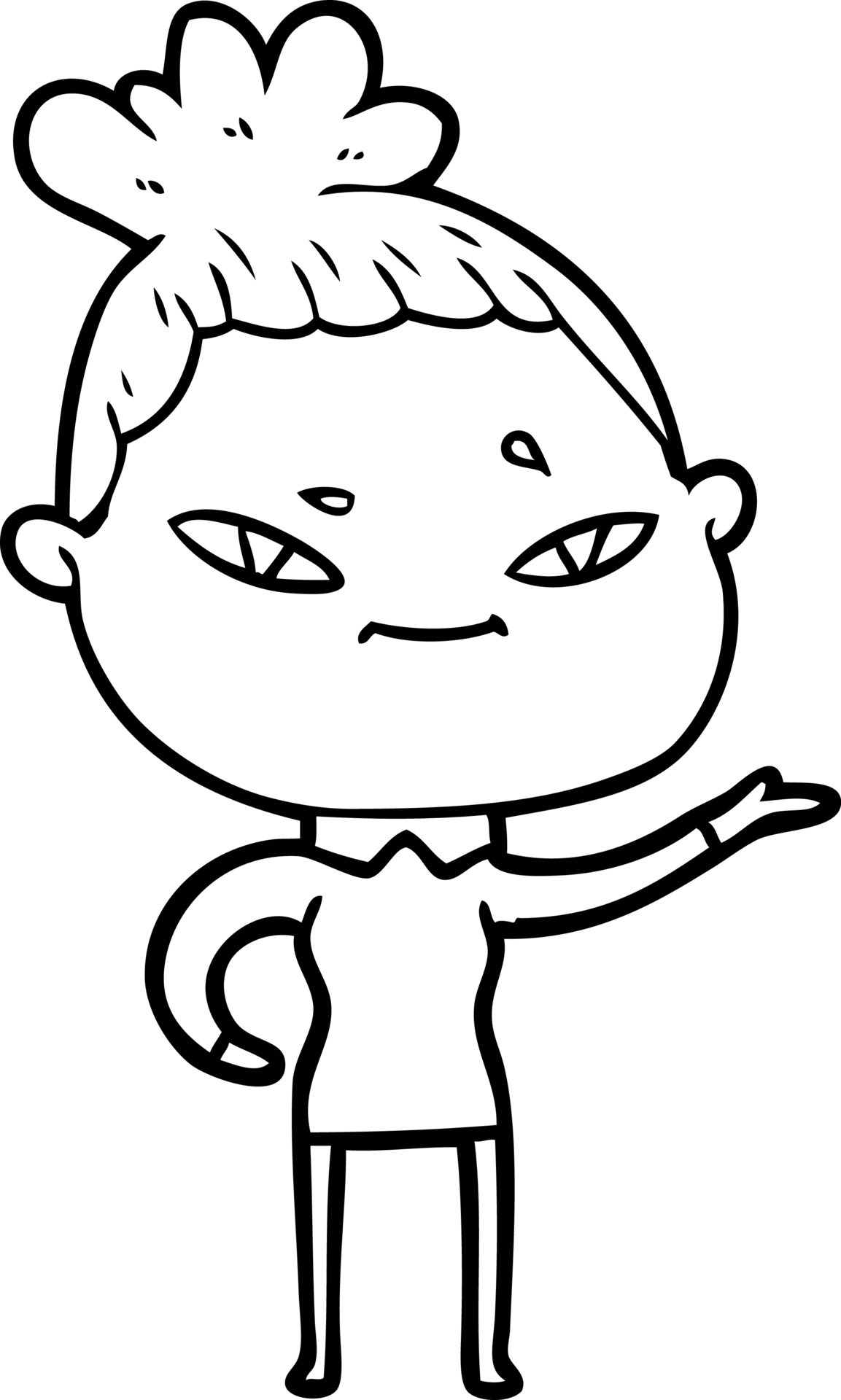 Cartoon Woman Character 12538979 Vector Art At Vecteezy