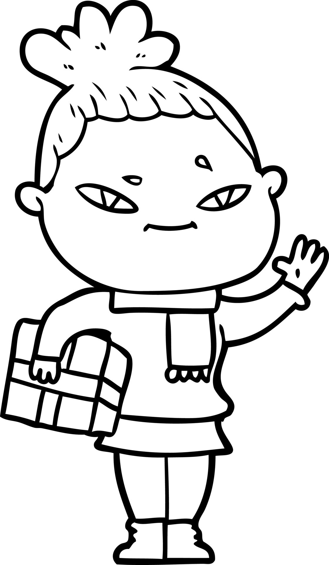 Cartoon Woman Character 12539023 Vector Art At Vecteezy