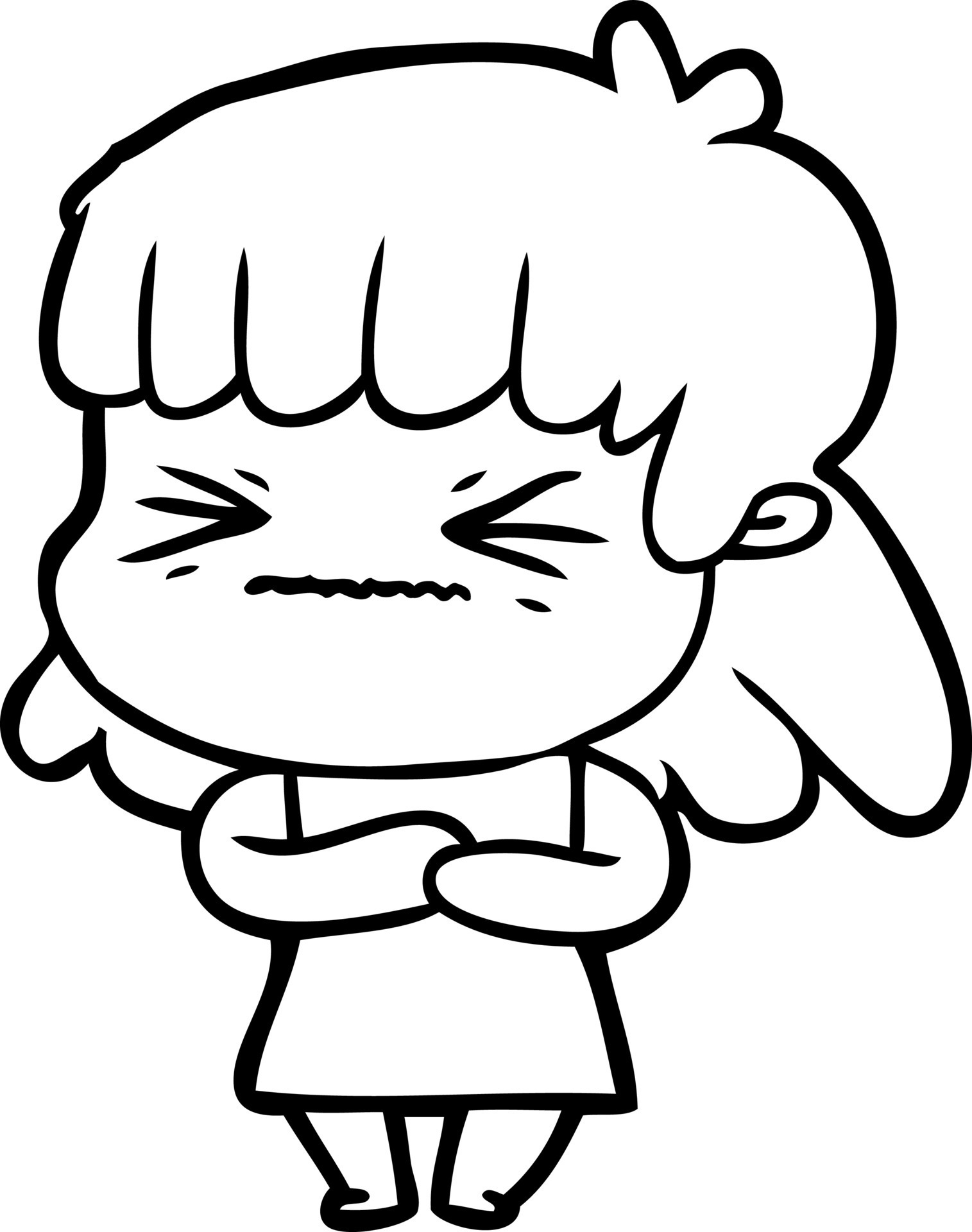 niña enojada de dibujos animados 12539165 Vector en Vecteezy niña enojada de dibujos animados 12539165 Vector en Vecteezy