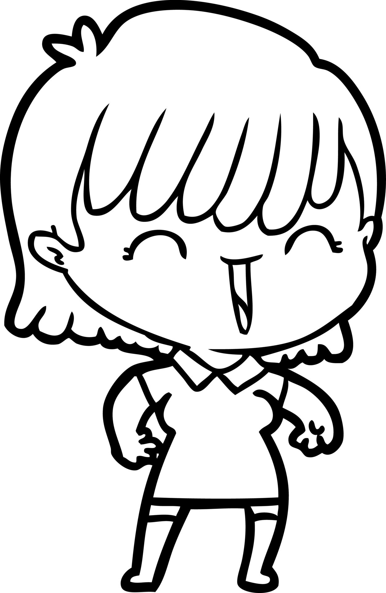 Cartoon Woman Character 12539337 Vector Art At Vecteezy