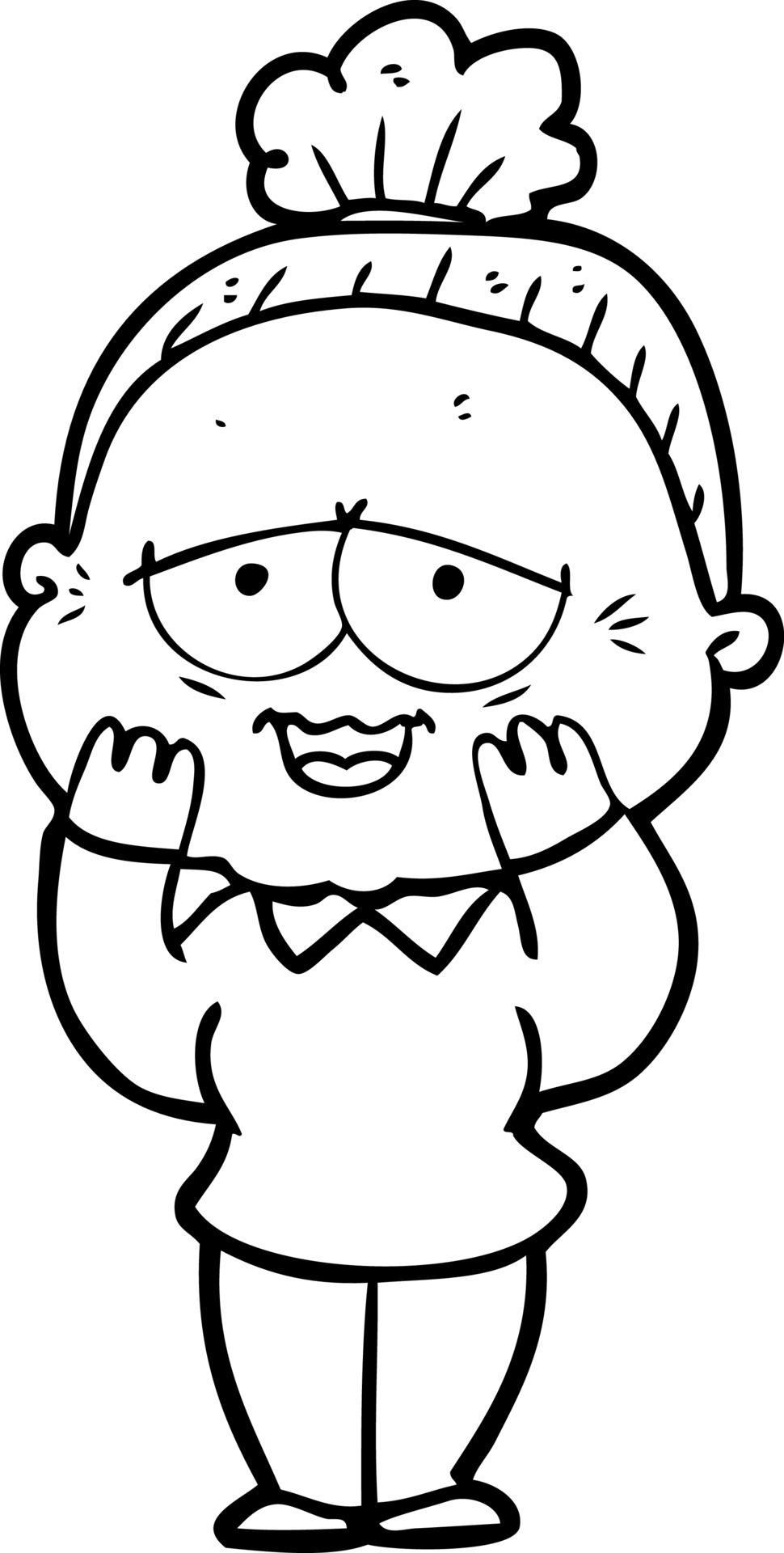 cartoon happy old lady 12539487 Vector Art at Vecteezy