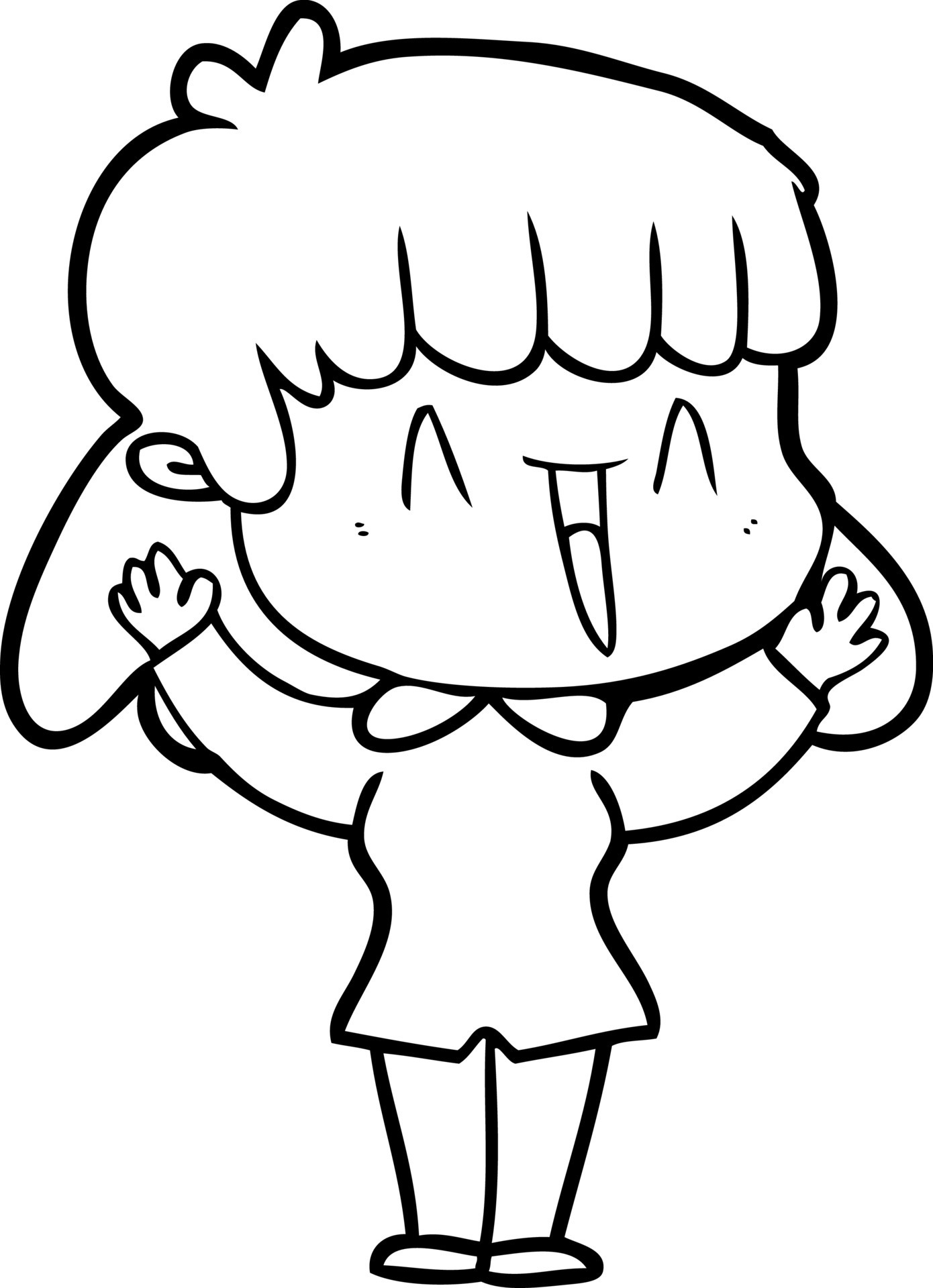 Cartoon Woman Character 12539669 Vector Art At Vecteezy