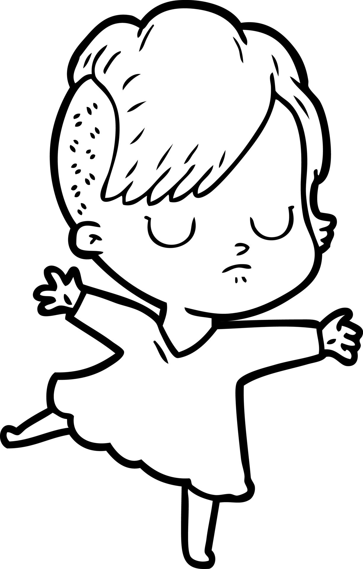 Cartoon Woman Character 12539708 Vector Art At Vecteezy