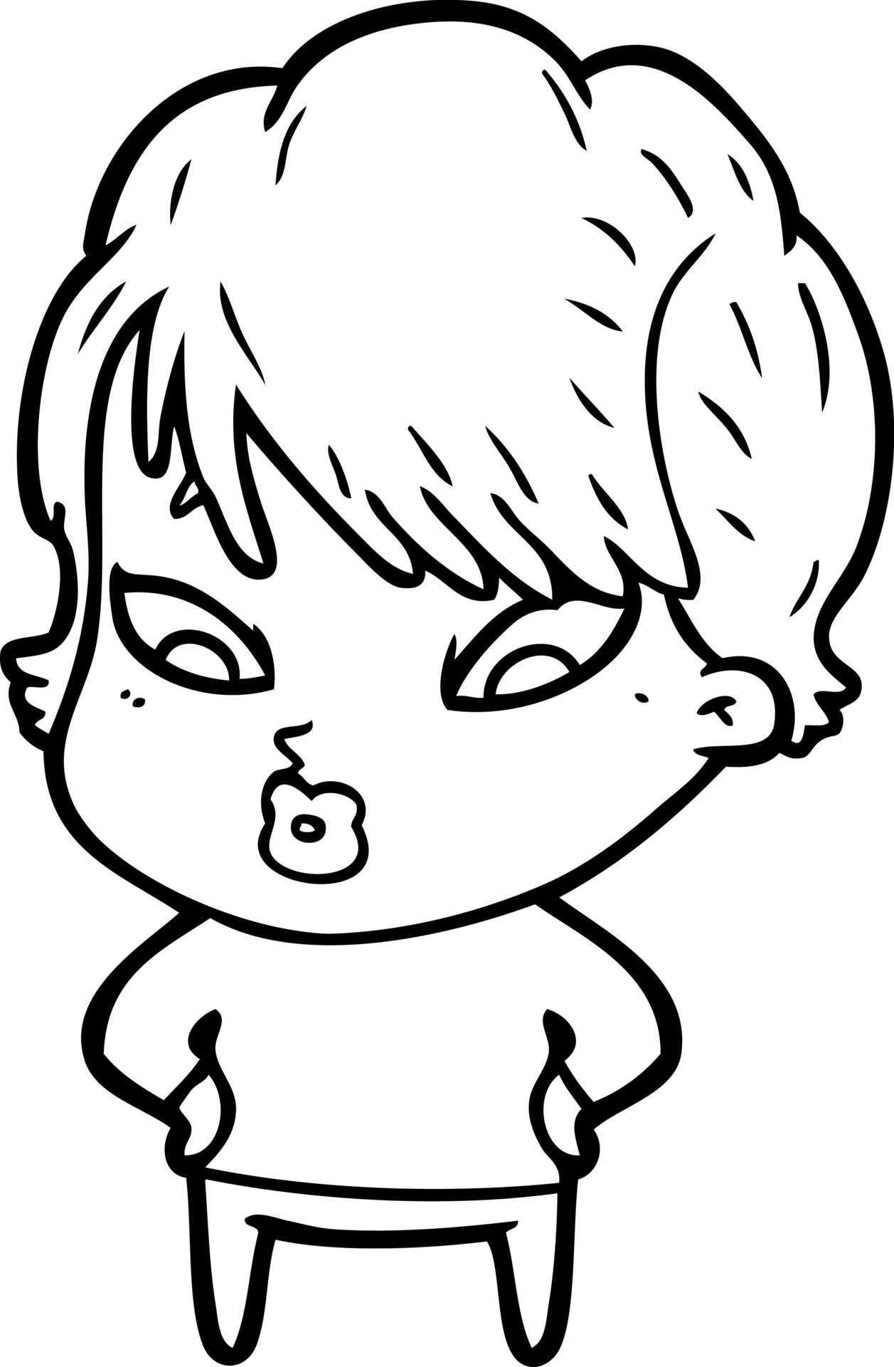 Cartoon Woman Character 12539834 Vector Art At Vecteezy