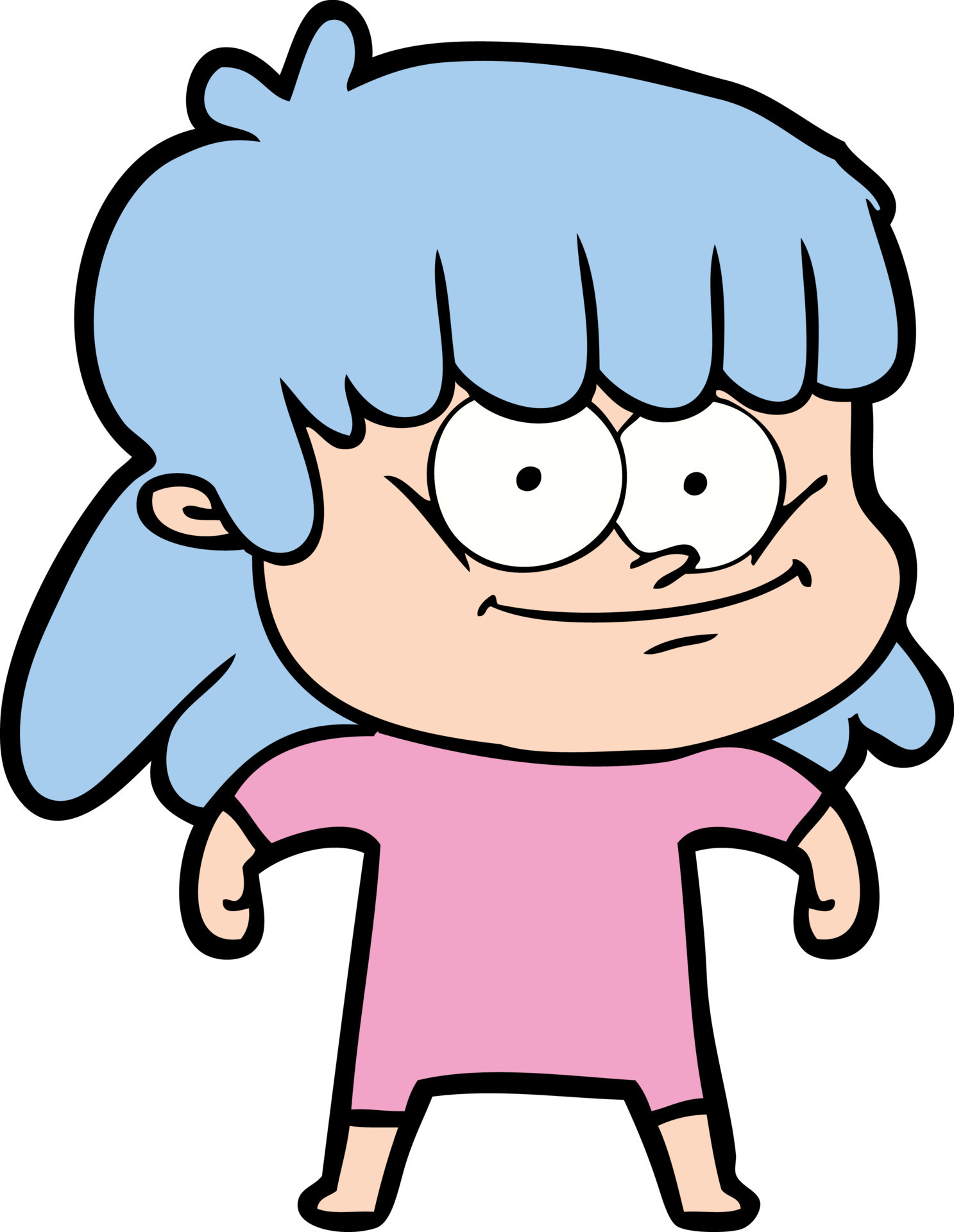 cartoon smiling woman 12542528 Vector Art at Vecteezy