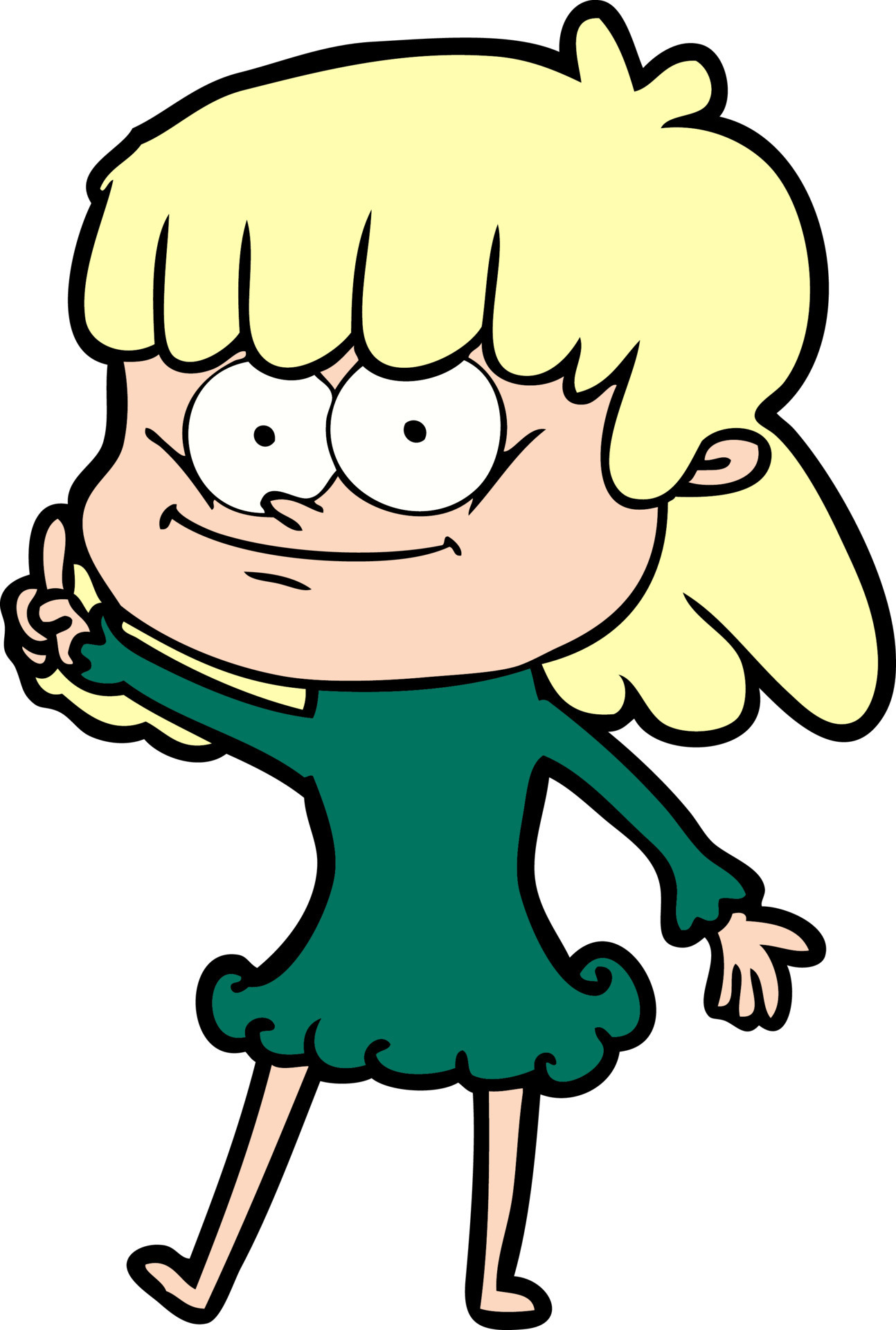 cartoon smiling woman 12542917 Vector Art at Vecteezy