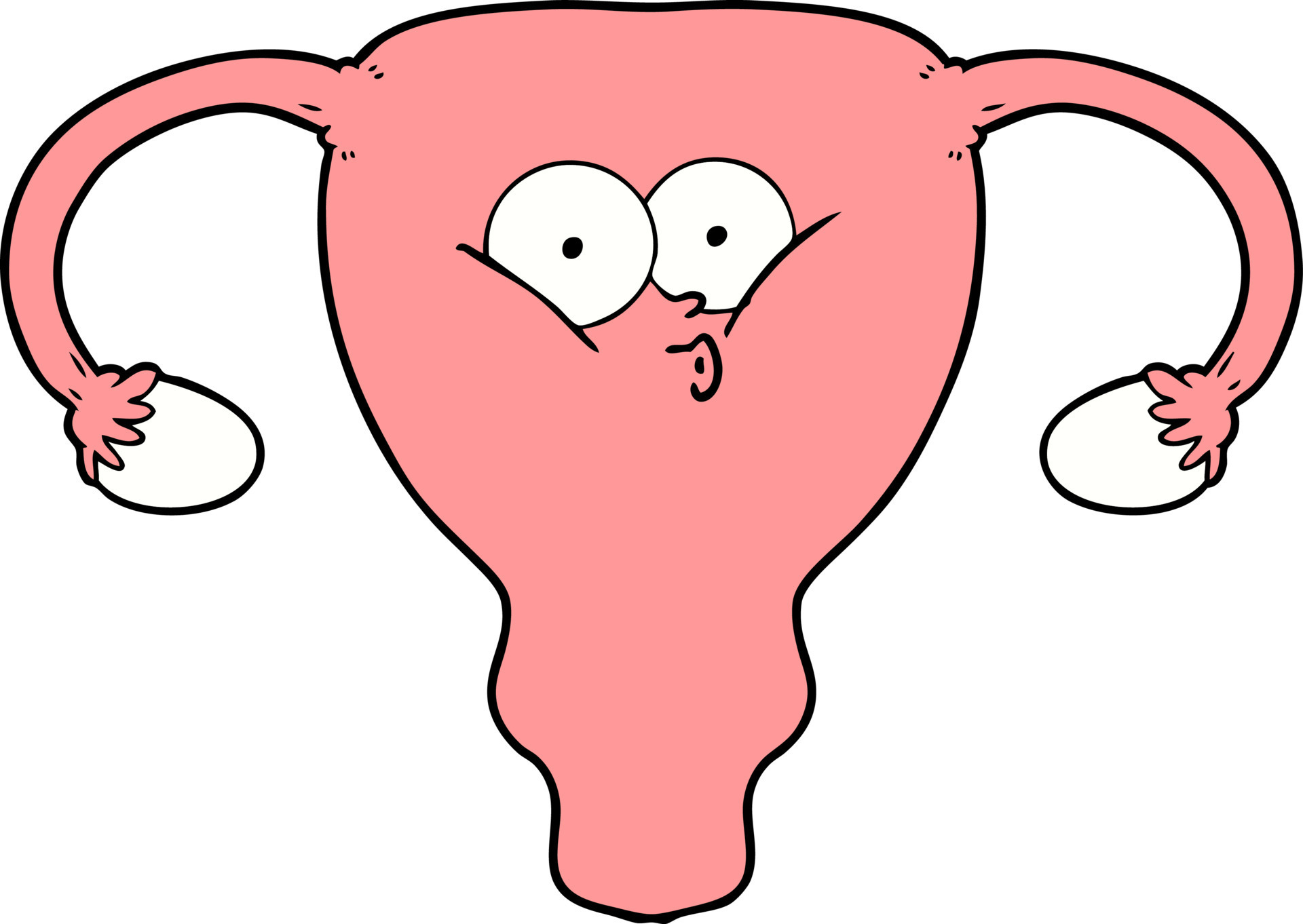Vector Cartoon Uterus 12543500 Vector Art At Vecteezy