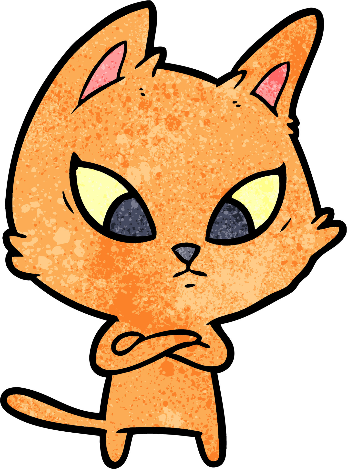 confused cartoon cat 12547882 Vector Art at Vecteezy
