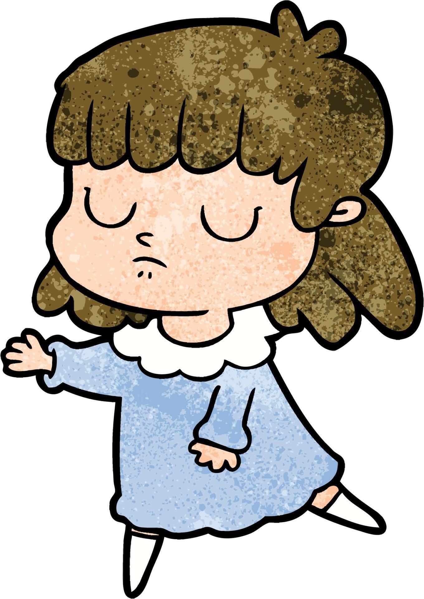 cartoon indifferent woman 12547959 Vector Art at Vecteezy