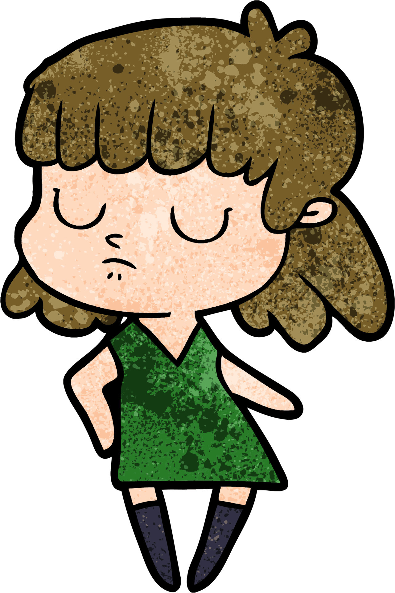 cartoon indifferent woman 12548020 Vector Art at Vecteezy