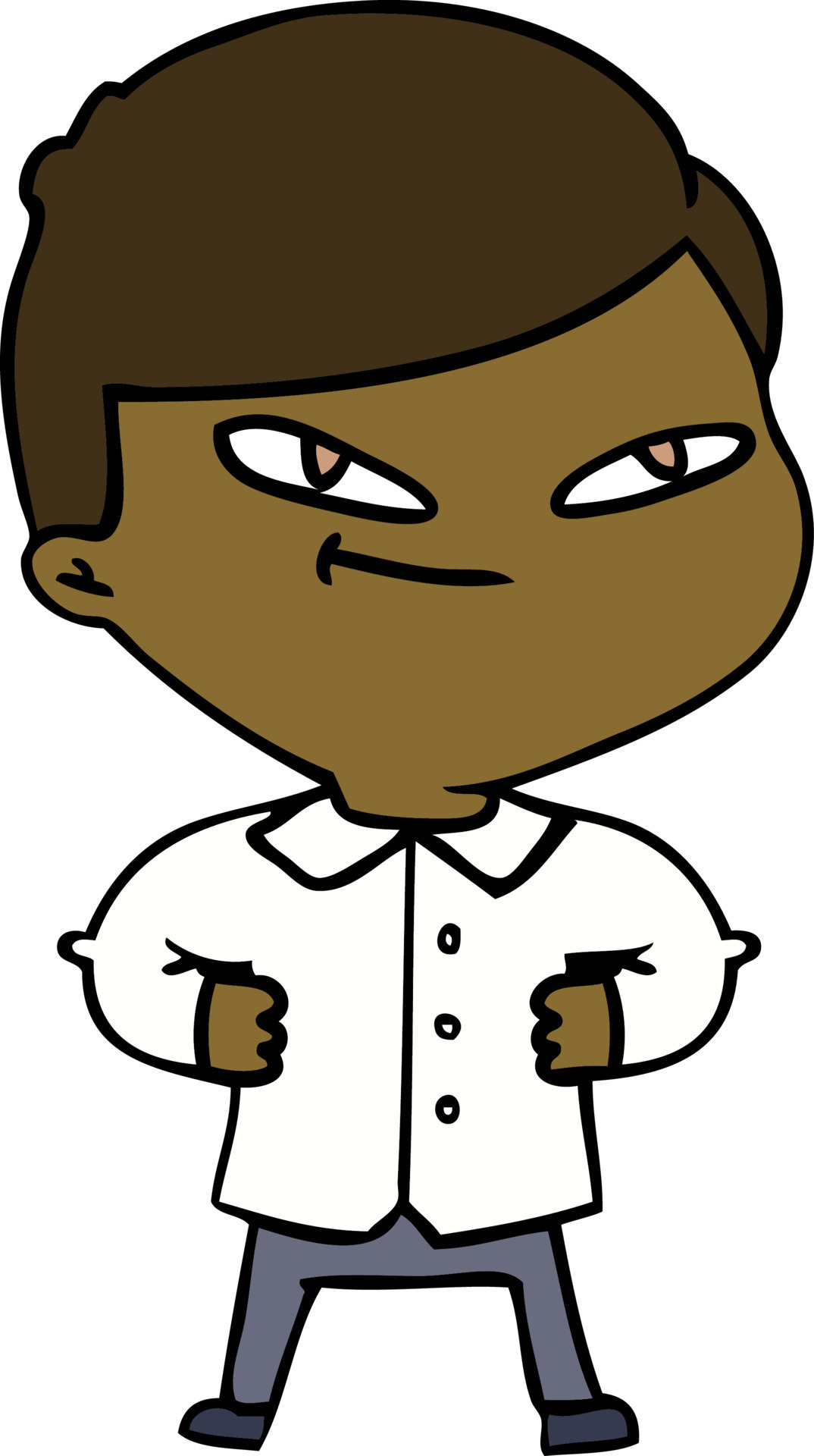 cartoon confident man 12549306 Vector Art at Vecteezy