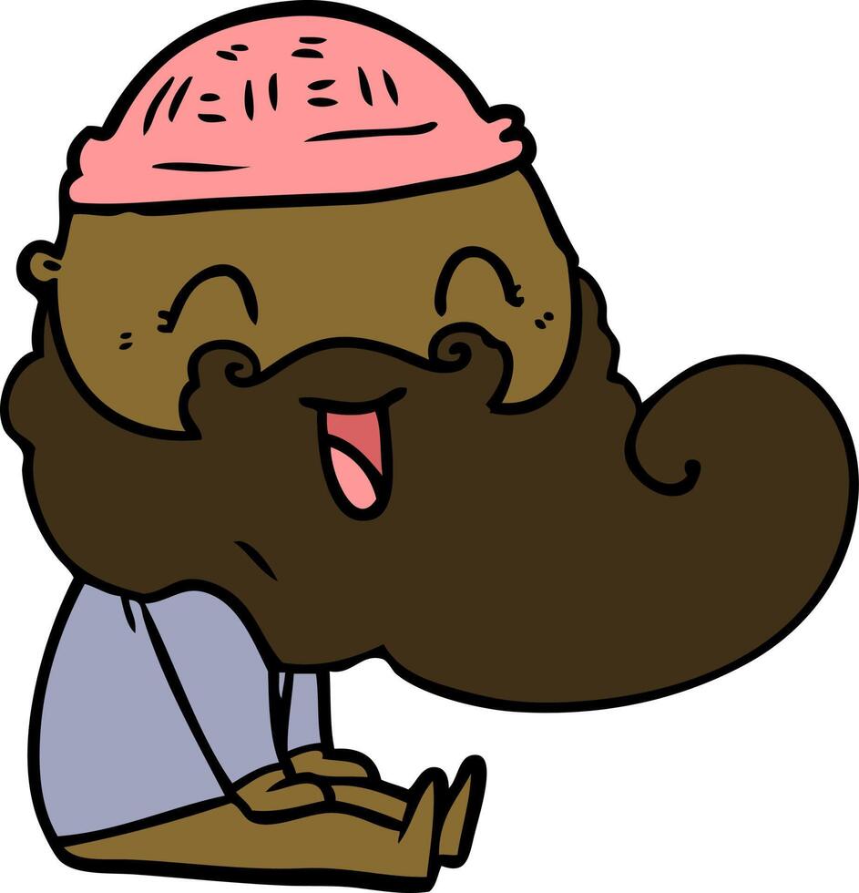 happy bearded man sat down laughing 12549603 Vector Art at Vecteezy happy bearded man sat down laughing 12549603 Vector Art at Vecteezy
