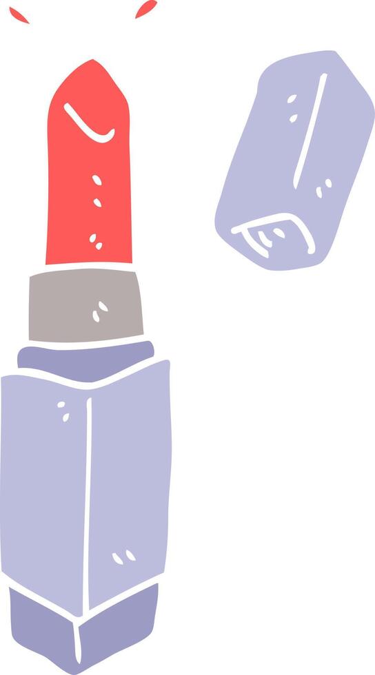 Flat Color Illustration Cartoon Lipstick 12552342 Vector Art At Vecteezy