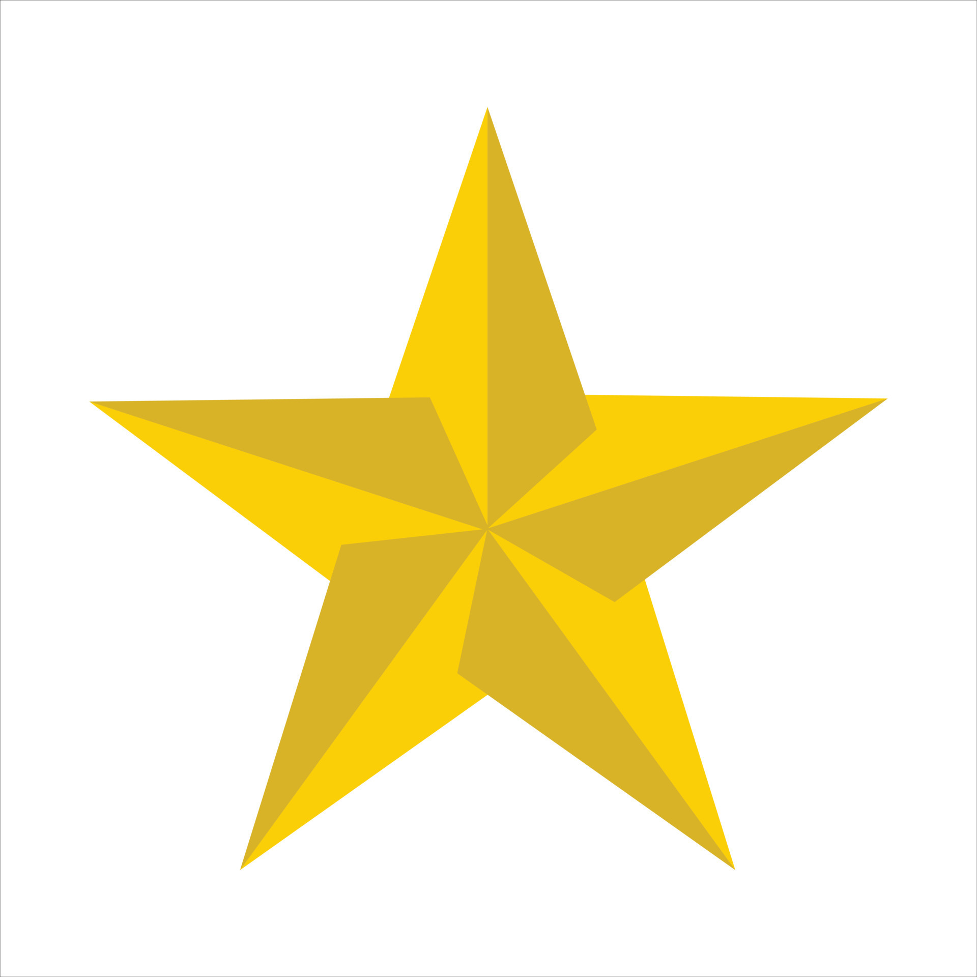 Star symbol with a unique shadow shape. Suitable for use as a rating ...