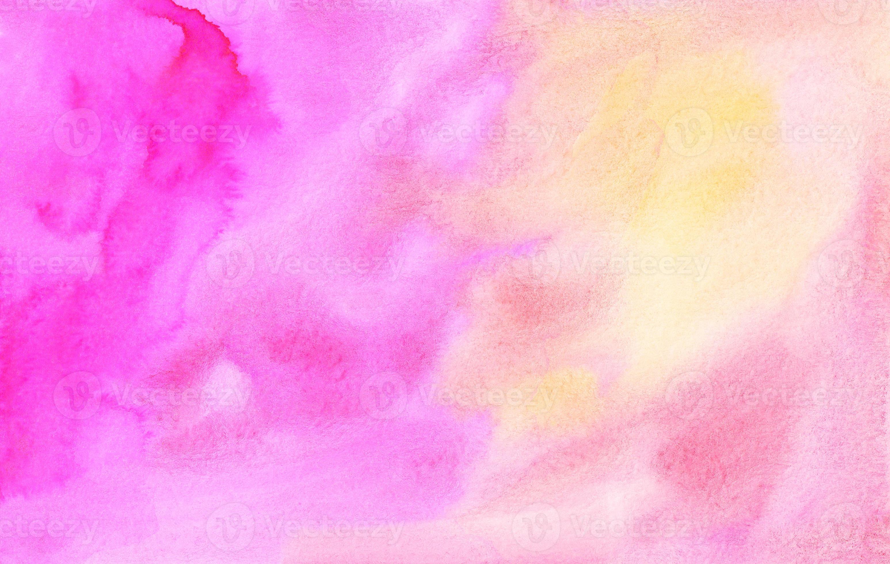 Watercolor light yellow and pink background. Colorful watercolour ...