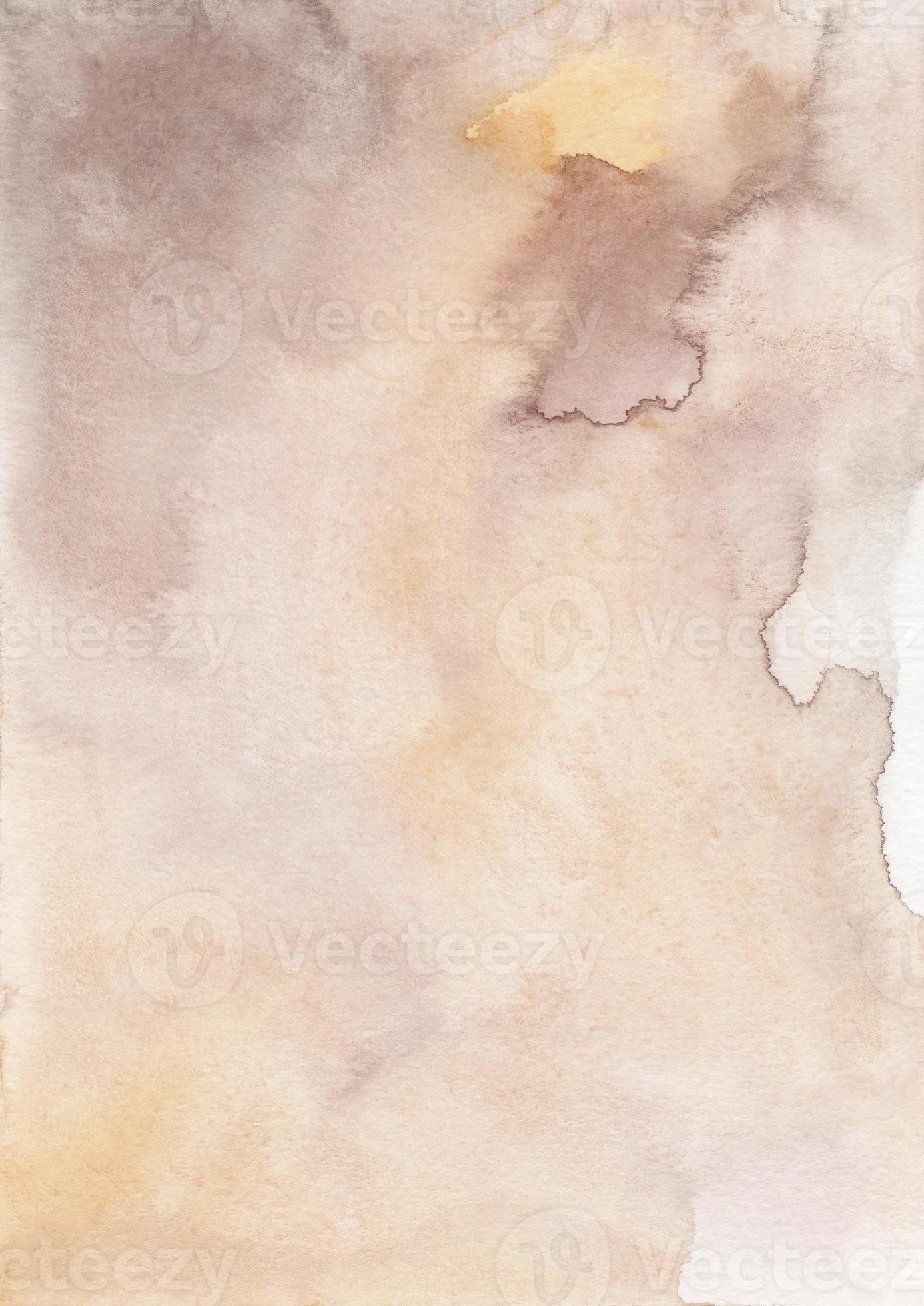 Textura De Fondo De Acuarela Abstracta De Color Marrón Claro Y Amarillo