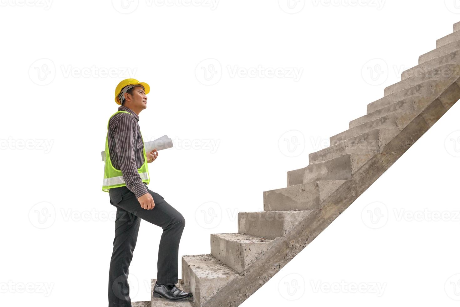 Asian business man construction engineer hold blueprint paper walking ... Asian business man construction engineer hold blueprint paper walking ...