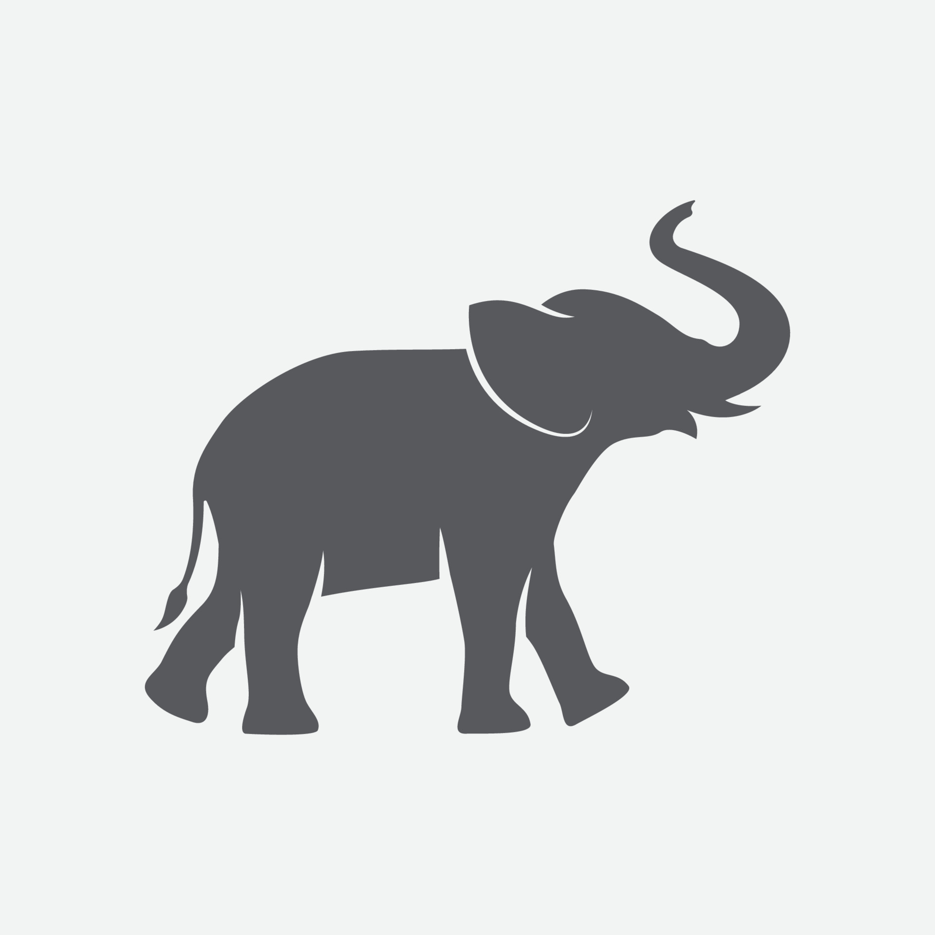 Elephant logo icon. Simple elephant design symbol. Elephant logo sign ...