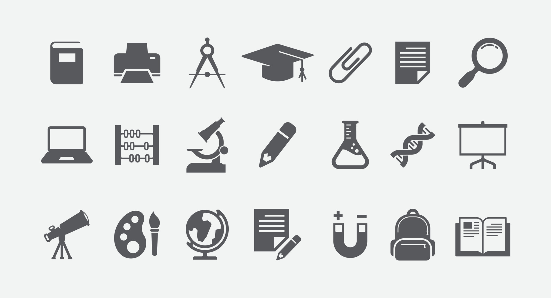 Education icons set. School icon set Premium quality.Education ...