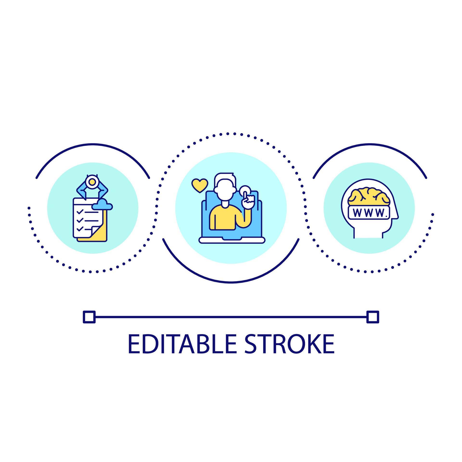Virtual assistant service loop concept icon. Artificial intelligence ...