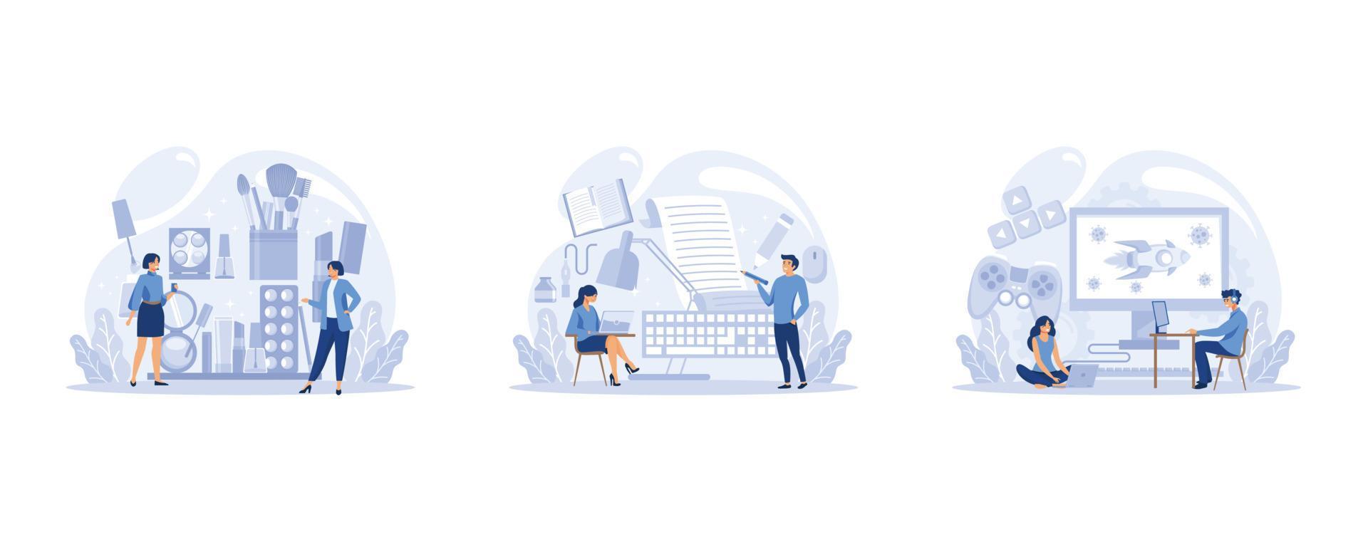 It Profession Set Programmer Write Software And Create Code For 9882
