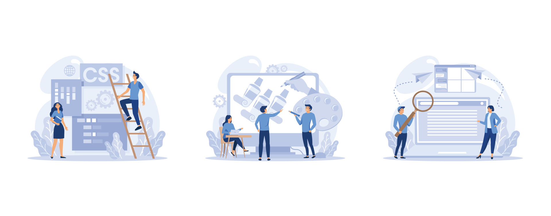 It Profession Set Programmer Write Software And Create Code For Computer Coding Script For
