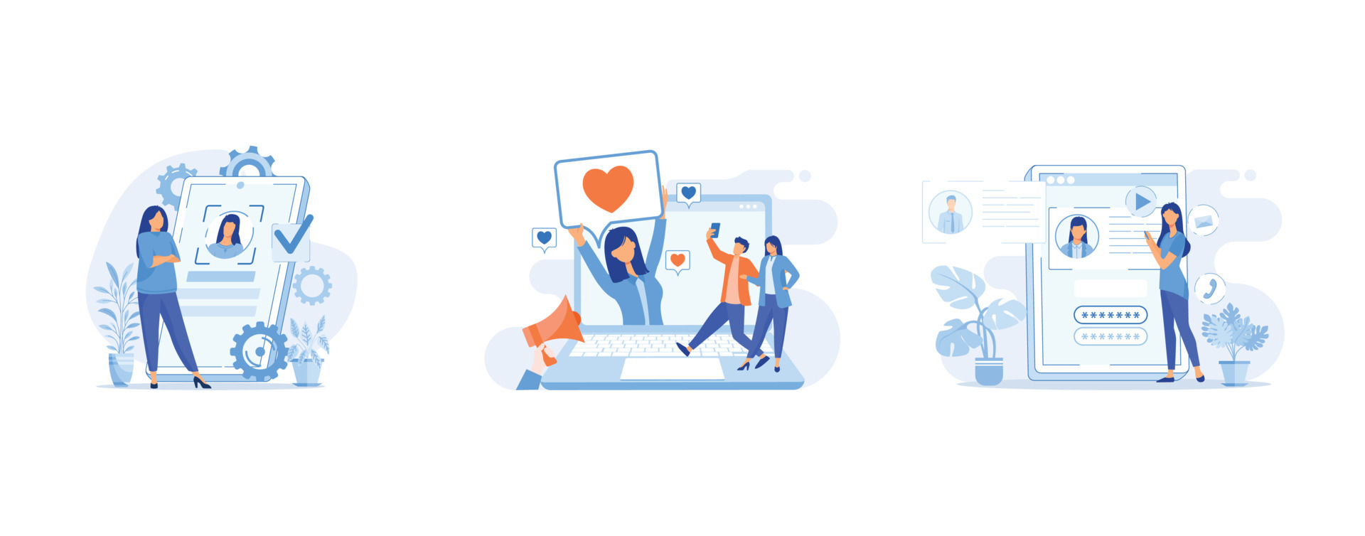 Verification technologies abstract concept, Virtual influencer abstract ... Verification technologies abstract concept, Virtual influencer abstract ...