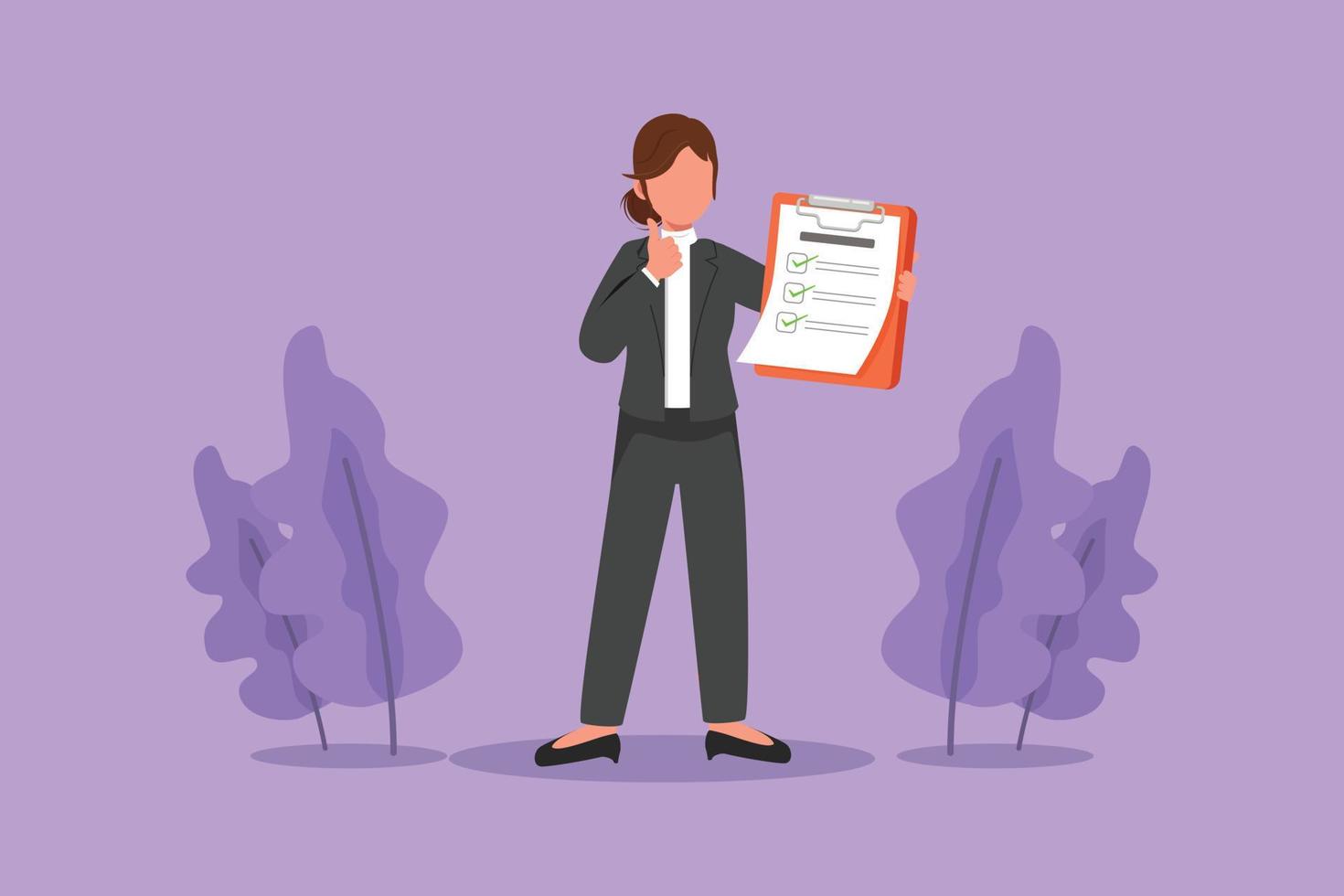 Character flat drawing attractive businesswoman standing and holding ... Character flat drawing attractive businesswoman standing and holding ...