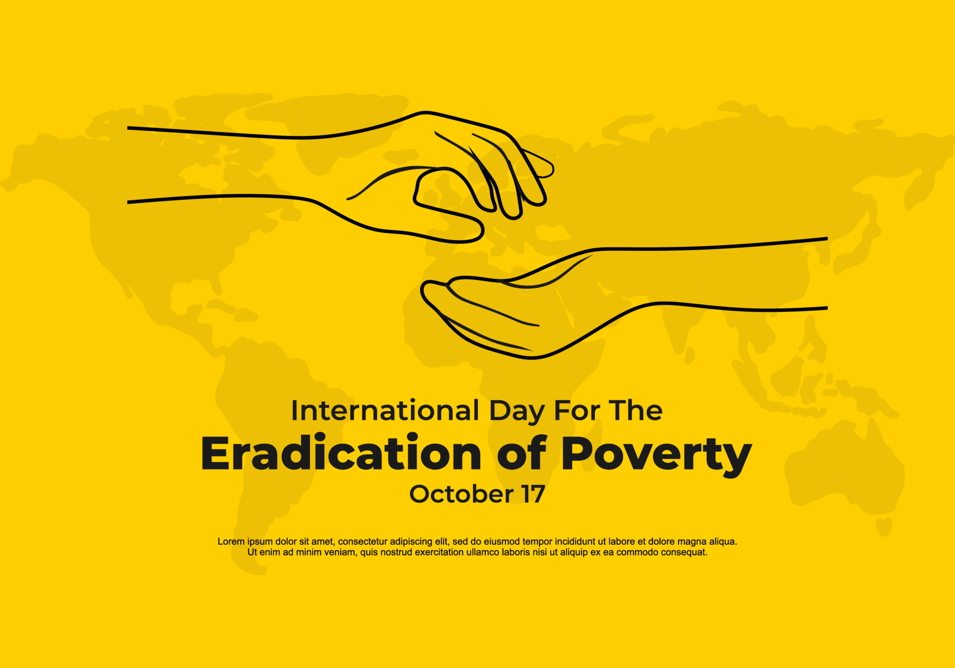 International Day For The Eradication Of Poverty Poster On October 17
