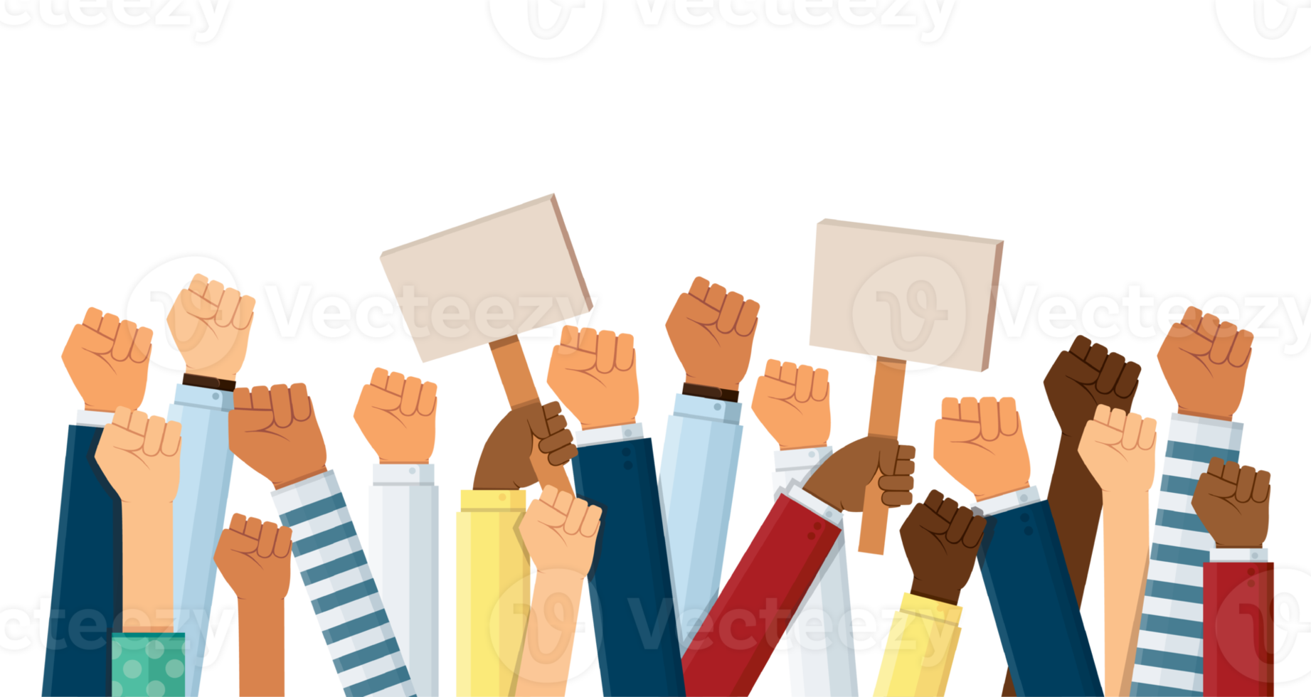 Protestors Fists Raised Up In The Air 12587901 Png