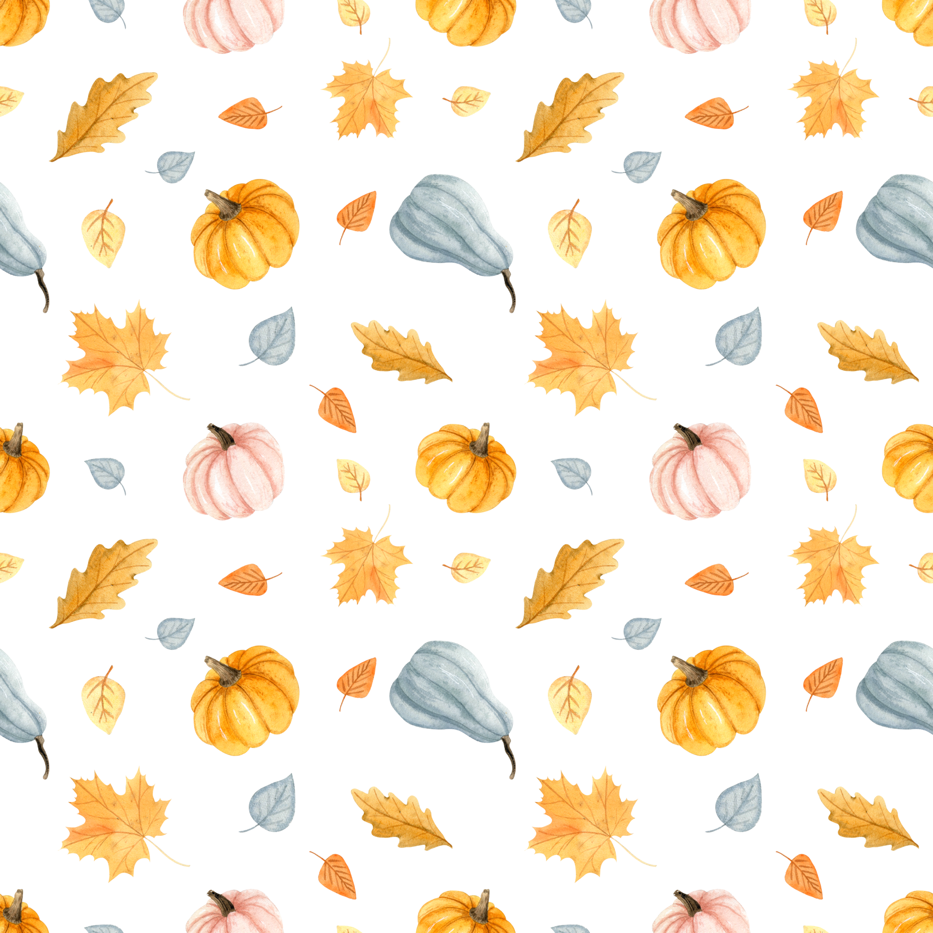 Watercolor autumn pattern 12588749 PNG