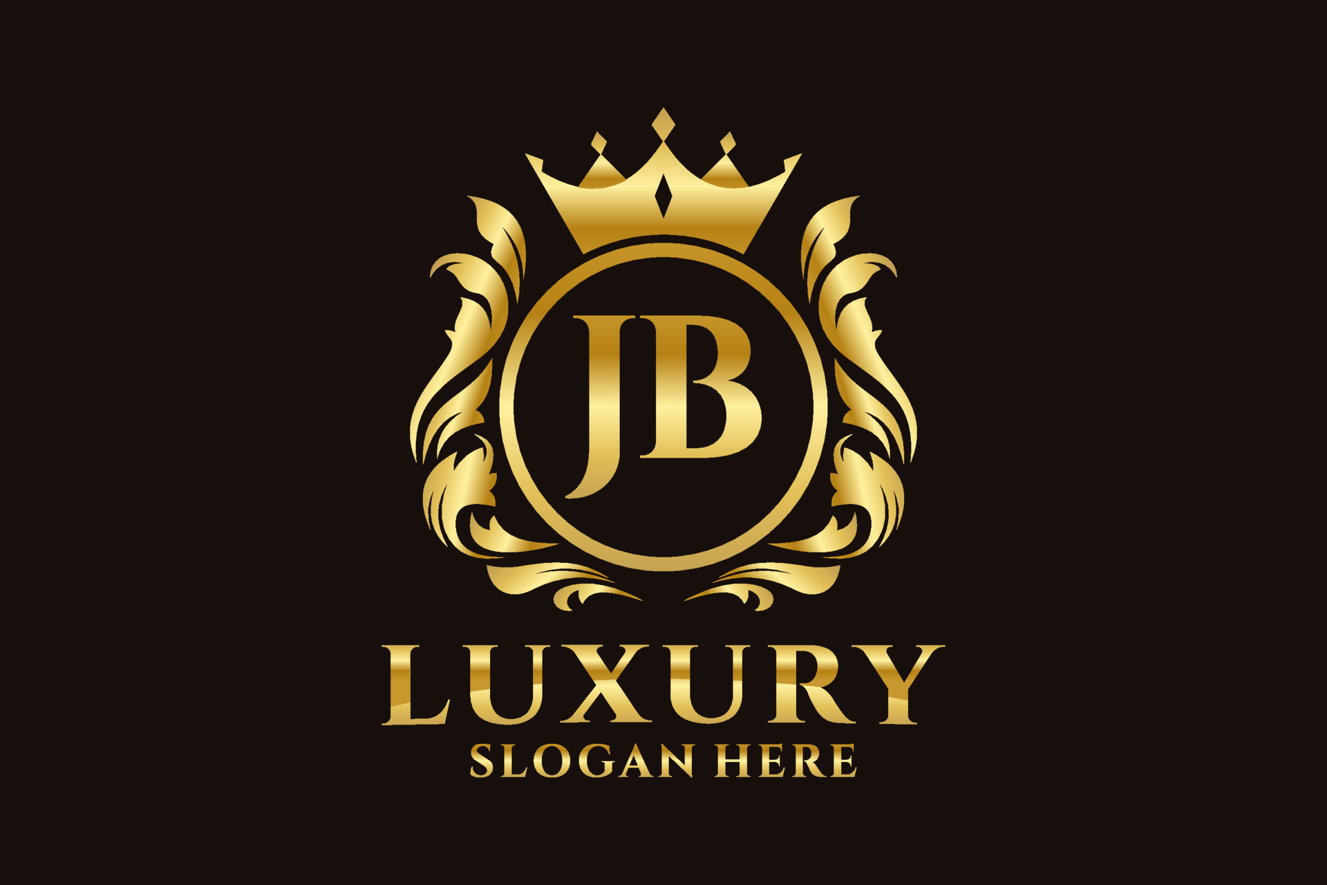 Initial JB Letter Royal Luxury Logo template in vector art for luxurious branding projects and ...