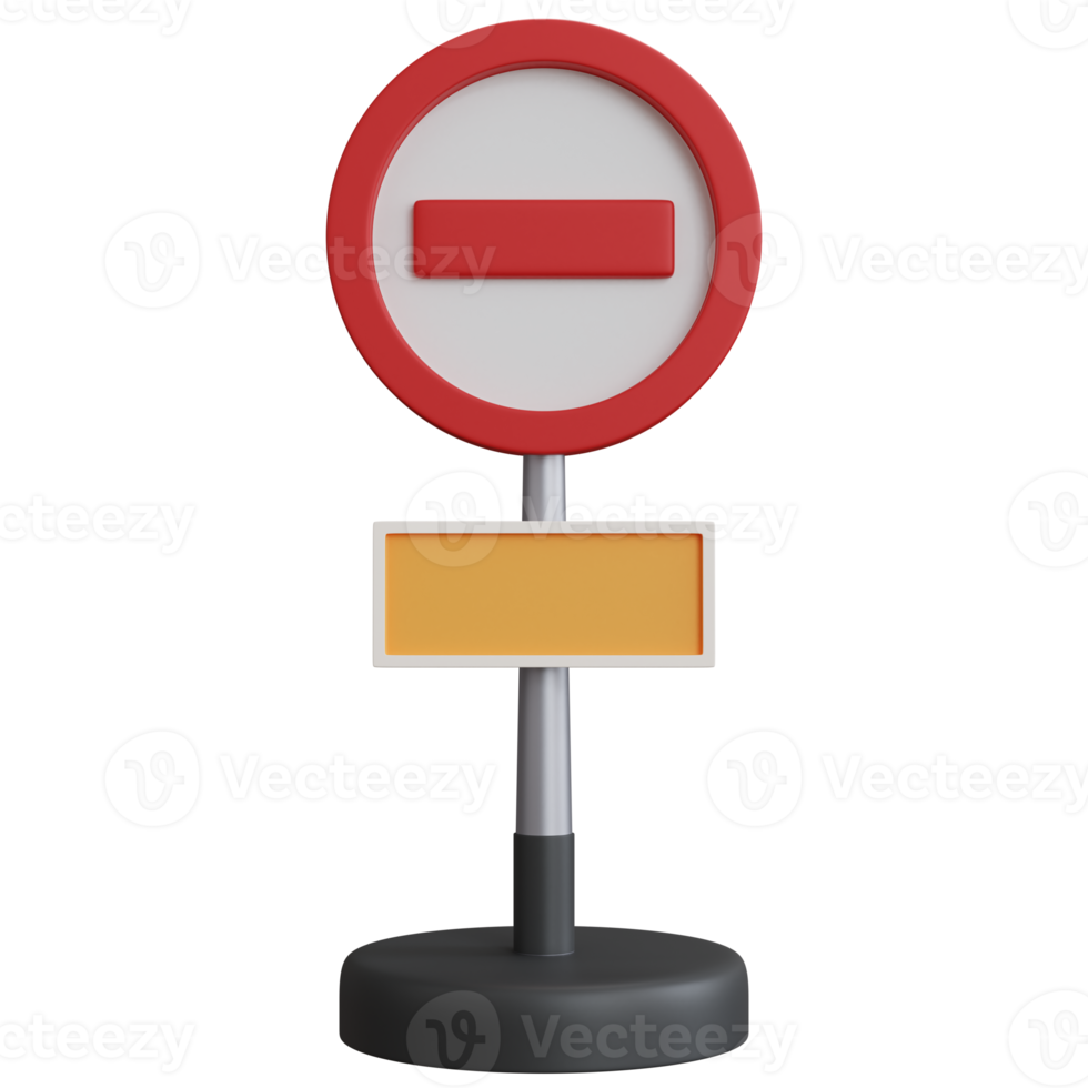 3d rendering no entry sign with pole isolated 12589430 PNG 3d rendering no entry sign with pole isolated 12589430 PNG